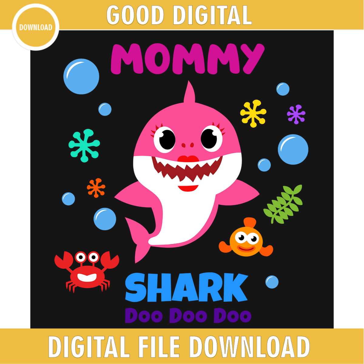 Mommy Baby Shark Doo Doo SVG | Inspire Uplift