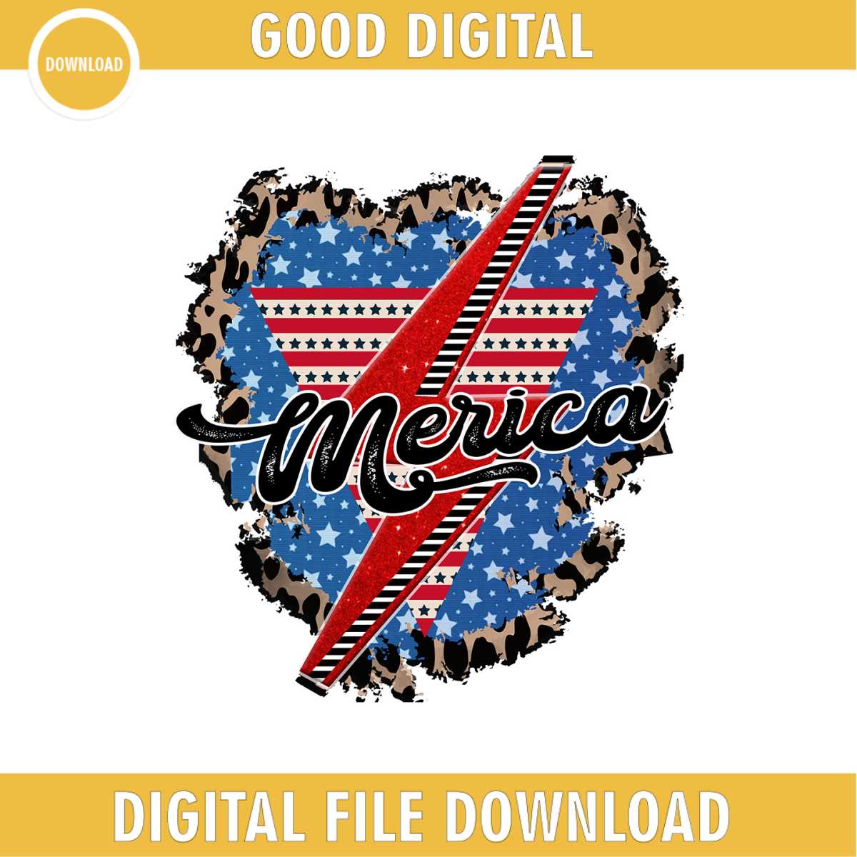 Leopard Merica Thundering Patriotic Day PNG | Inspire Uplift