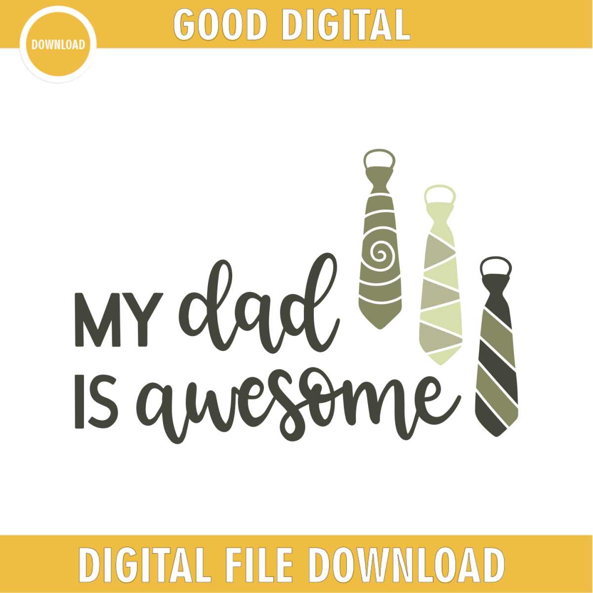 My Dad Is Awesome Fathers Day Svg | Inspire Uplift