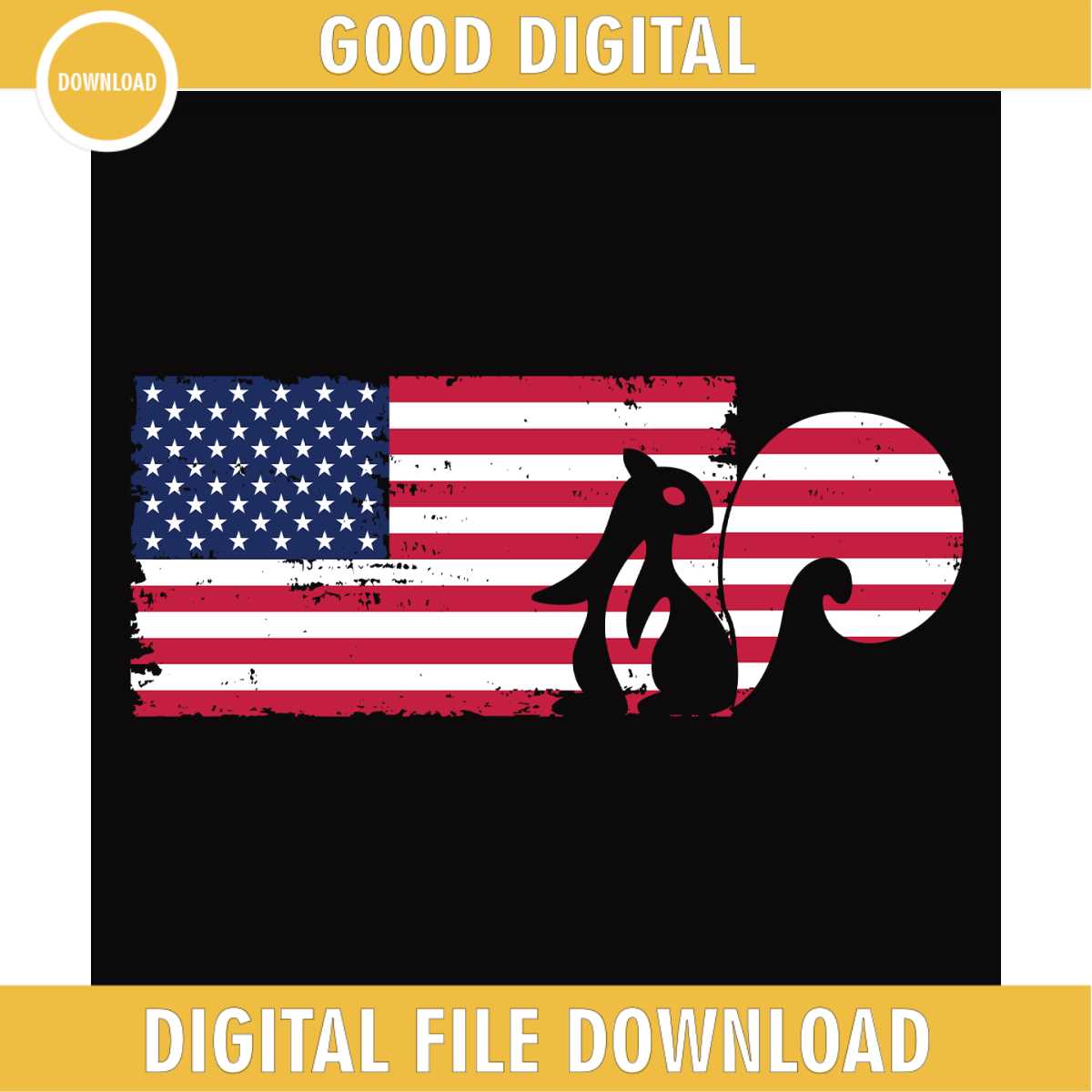 Squirrel American Flag 4th Of July SVG | Inspire Uplift