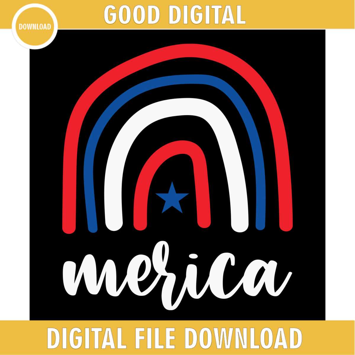 Merica American Flag Rainbow SVG | Inspire Uplift