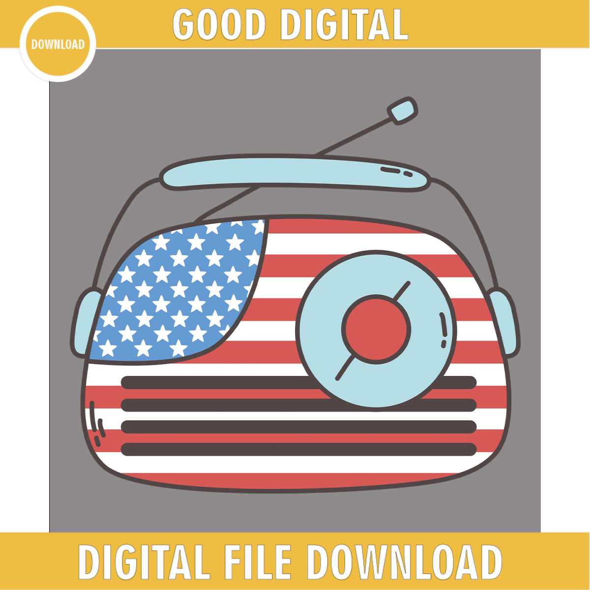 American Flag Radio 4th Of July Day SVG | Inspire Uplift