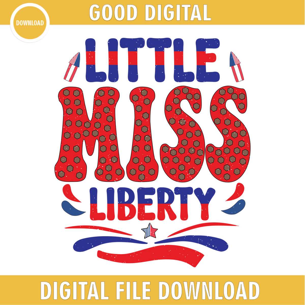 Little Miss Liberty 4th Of July Fireworks SVG | Inspire Uplift