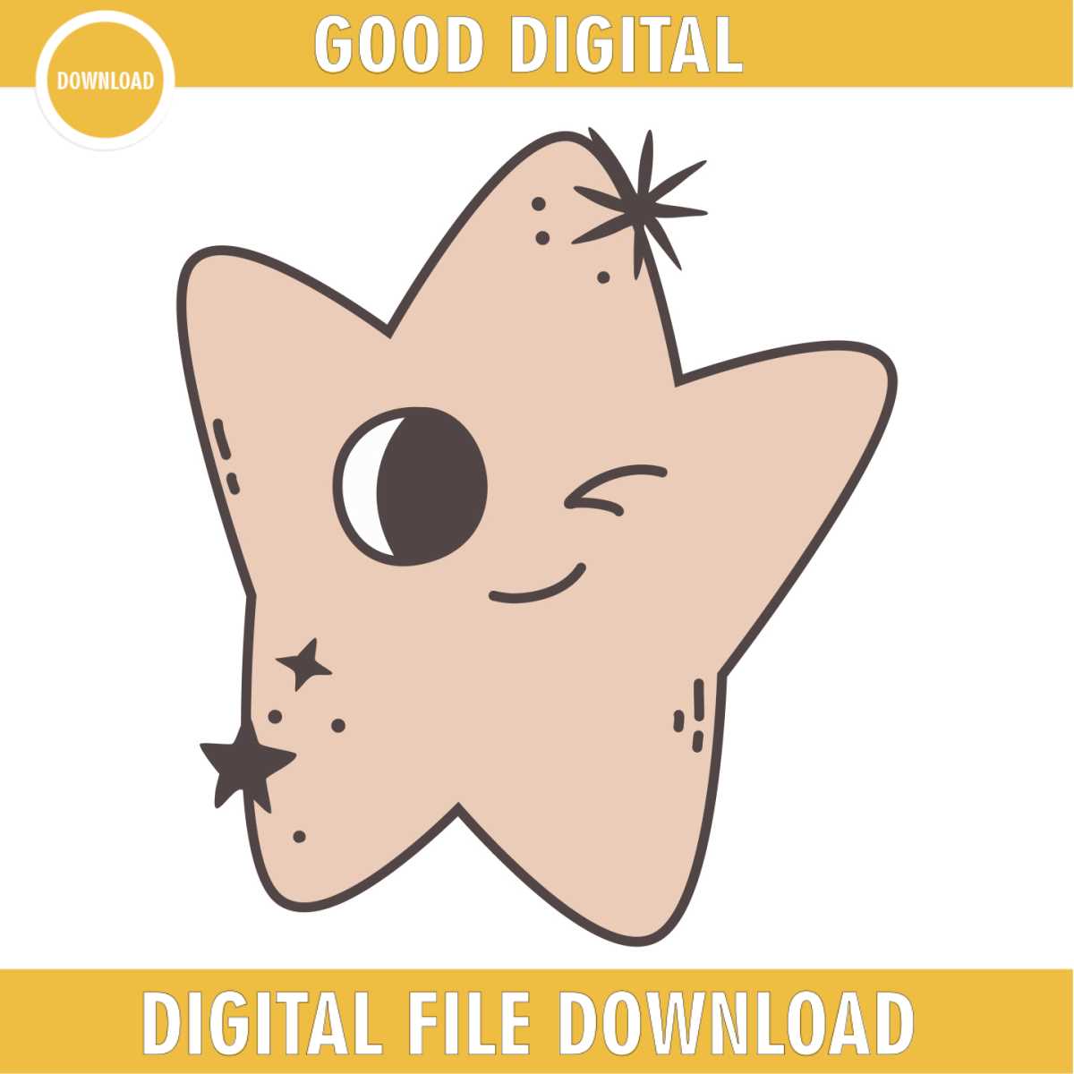 Cartoon Kawaii Star 4th Of July Patriotic Icon SVG | Inspire Uplift