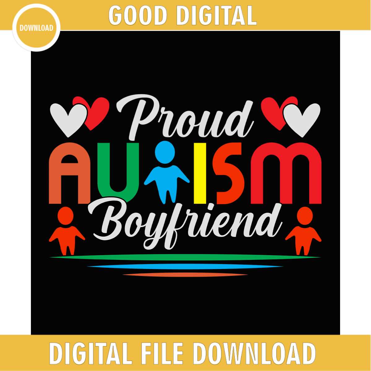 Proud Autism Boyfriend Love Awareness Day PNG | Inspire Uplift