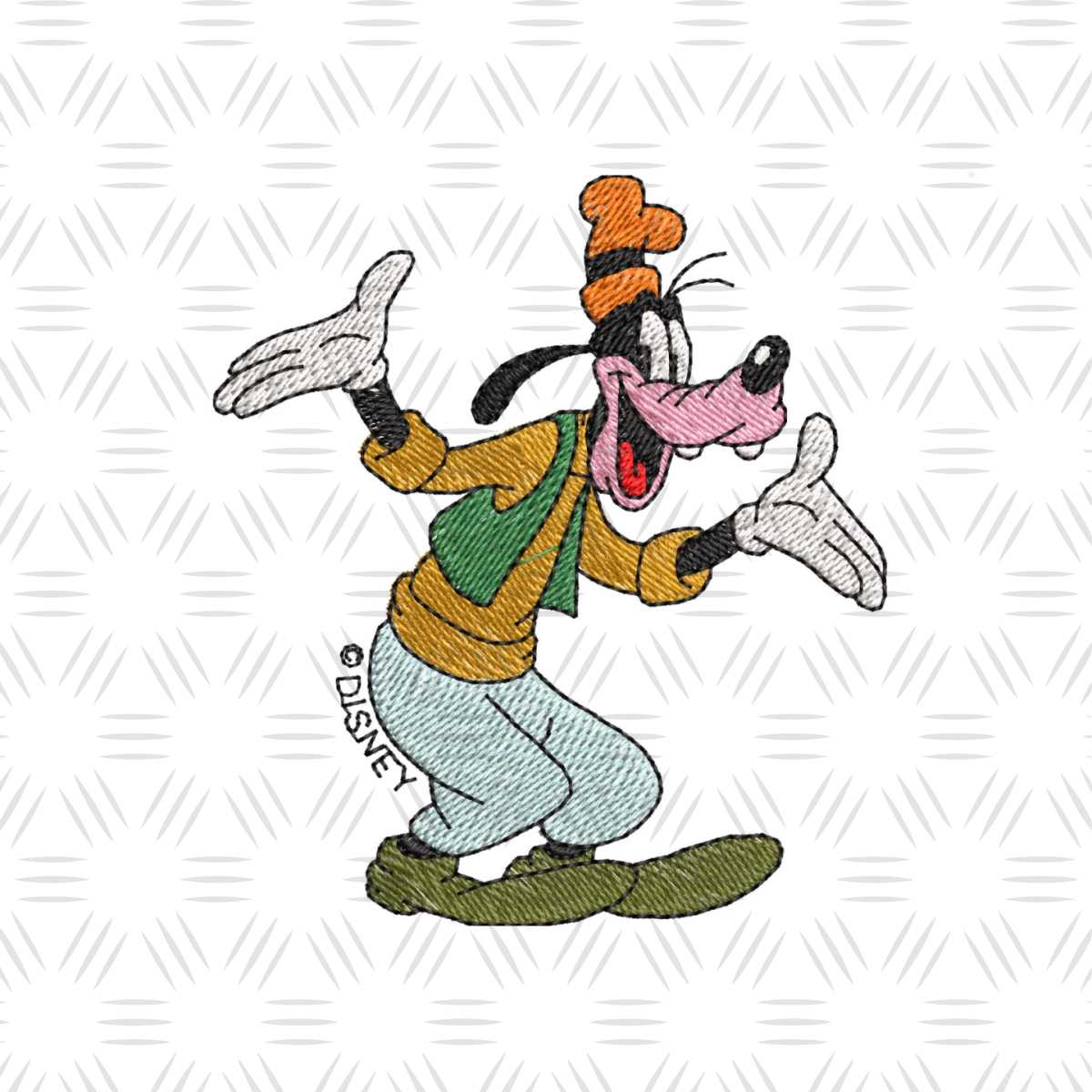 Goofy Design Embroidery File Png | Inspire Uplift