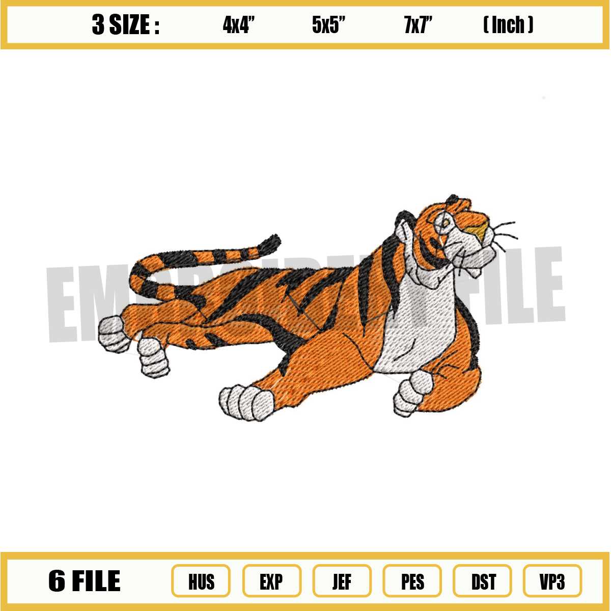 Rajah The Tiger Embroidery Png | Inspire Uplift