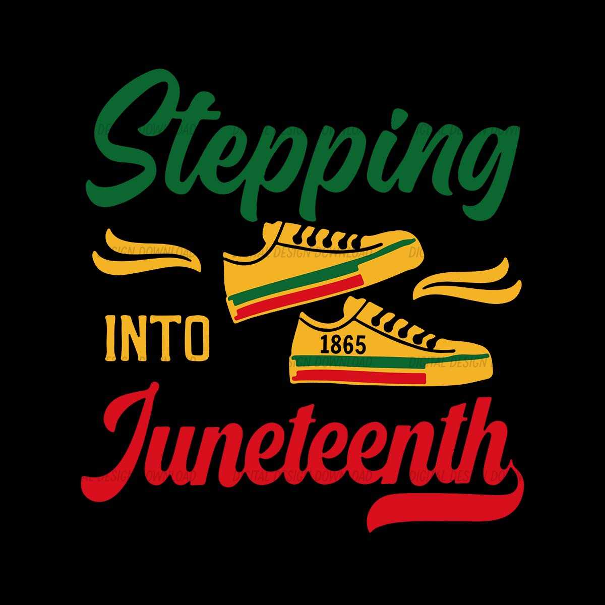 Stepping Into Juneteenth 1865 Shoes Design Png | Inspire Uplift