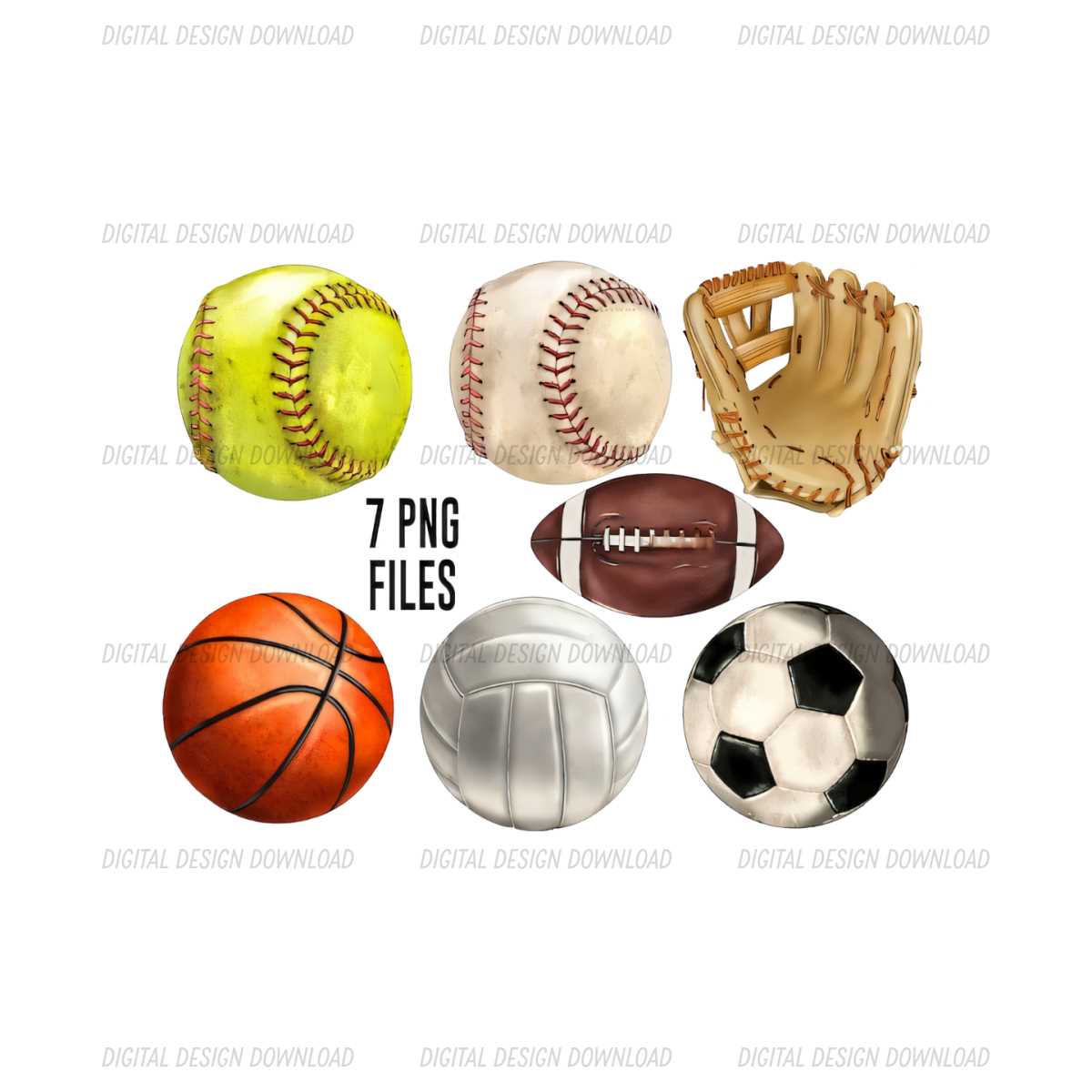 Sports Ball PNG Sublimation Design Bundle, Sports Ball Png, | Inspire ...