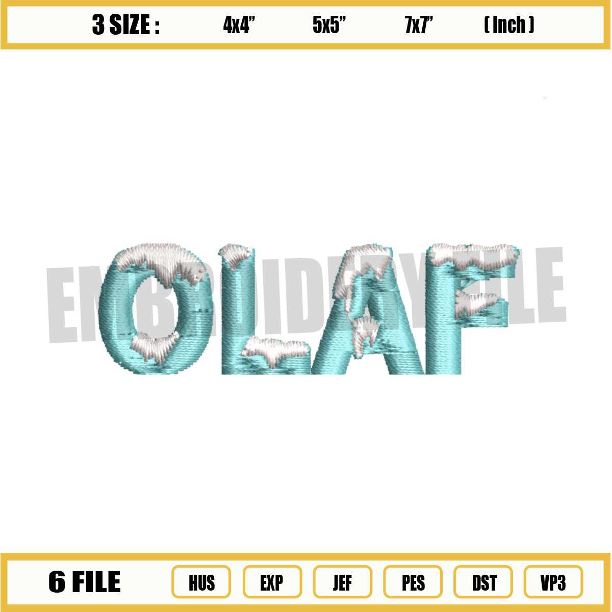 Frozen Olaf Logo Embroidery Png | Inspire Uplift