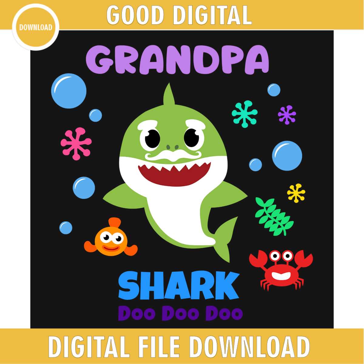 Grandpa Baby Shark Doo Doo SVG | Inspire Uplift