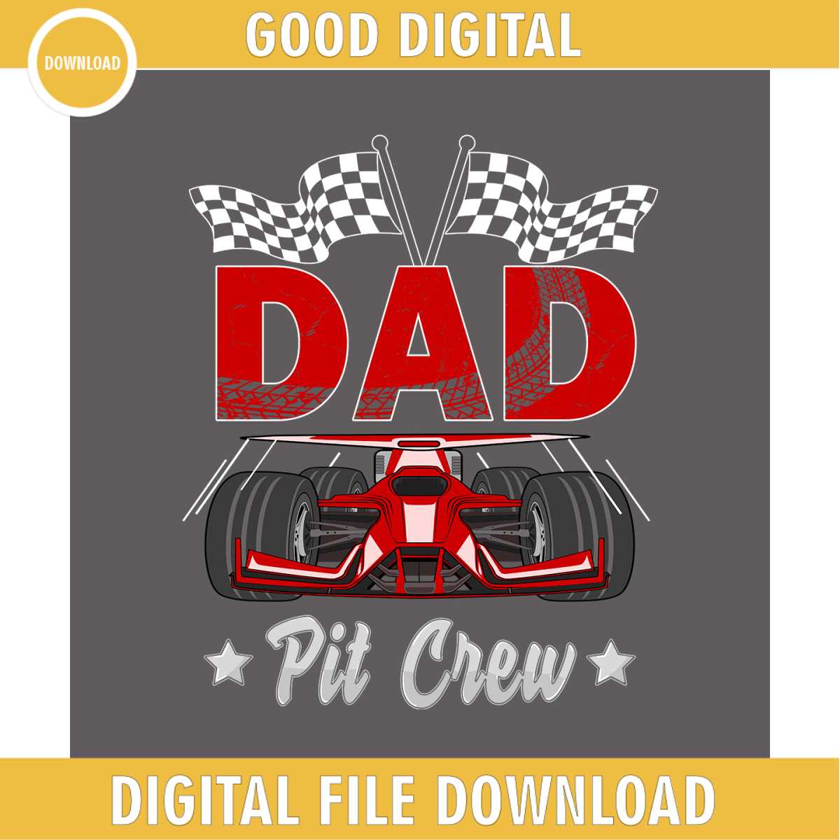 The Pit Crew Dad Formula Racing Car PNG | Inspire Uplift