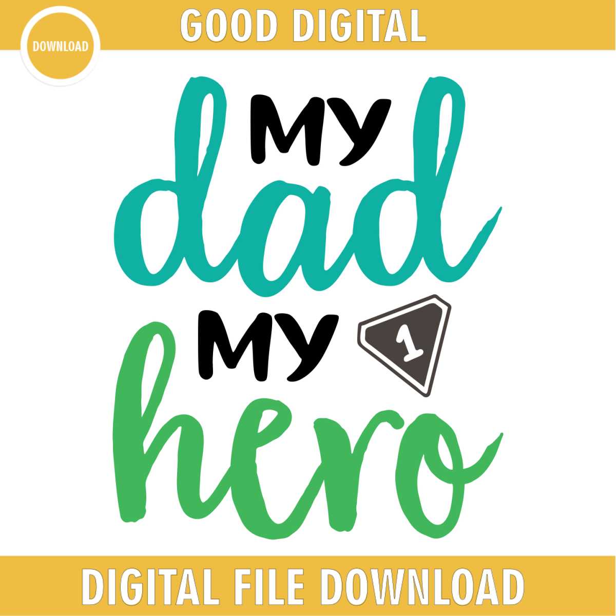 Happy My Dad And My First Hero Svg | Inspire Uplift