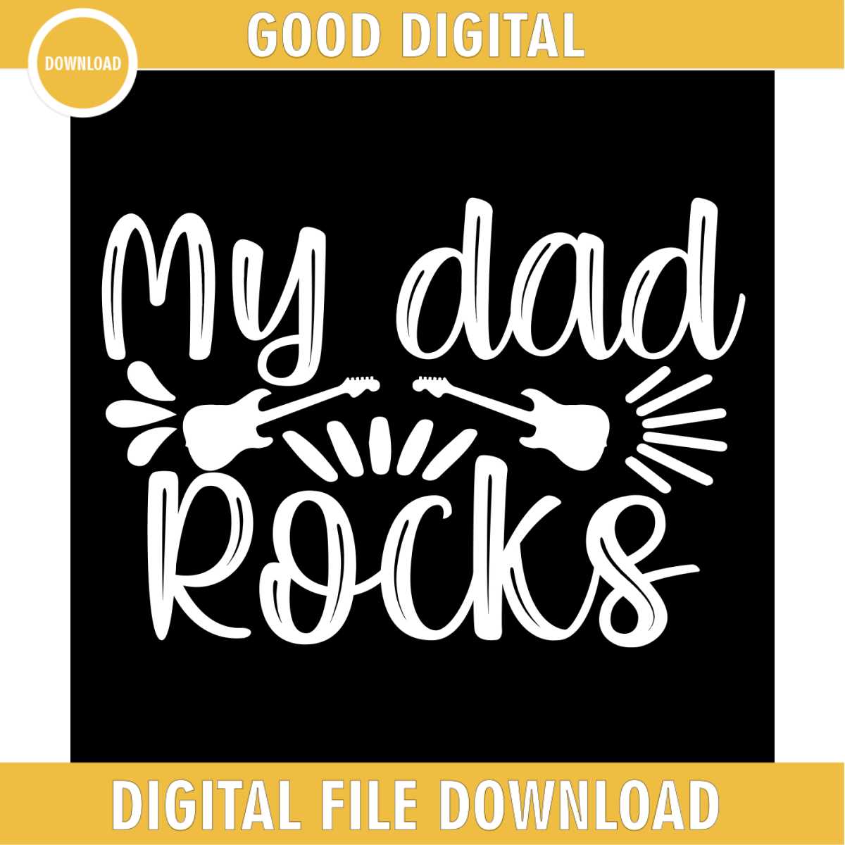 Fathers Day My Dad Rocks Svg | Inspire Uplift