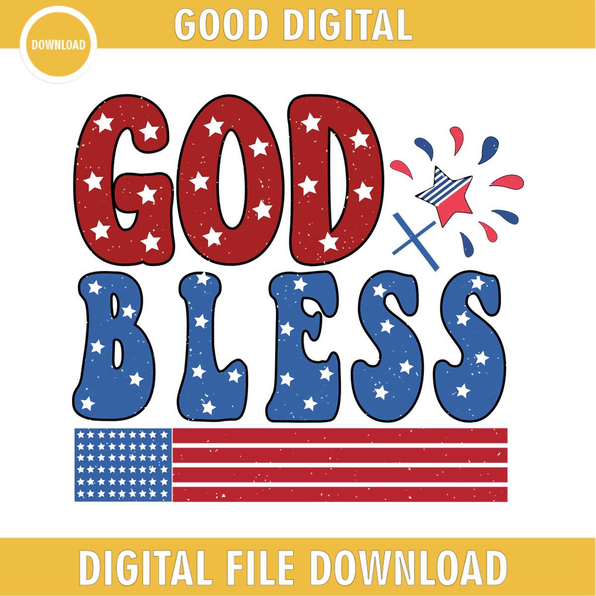 God Bless America 4th Of July Day SVG | Inspire Uplift
