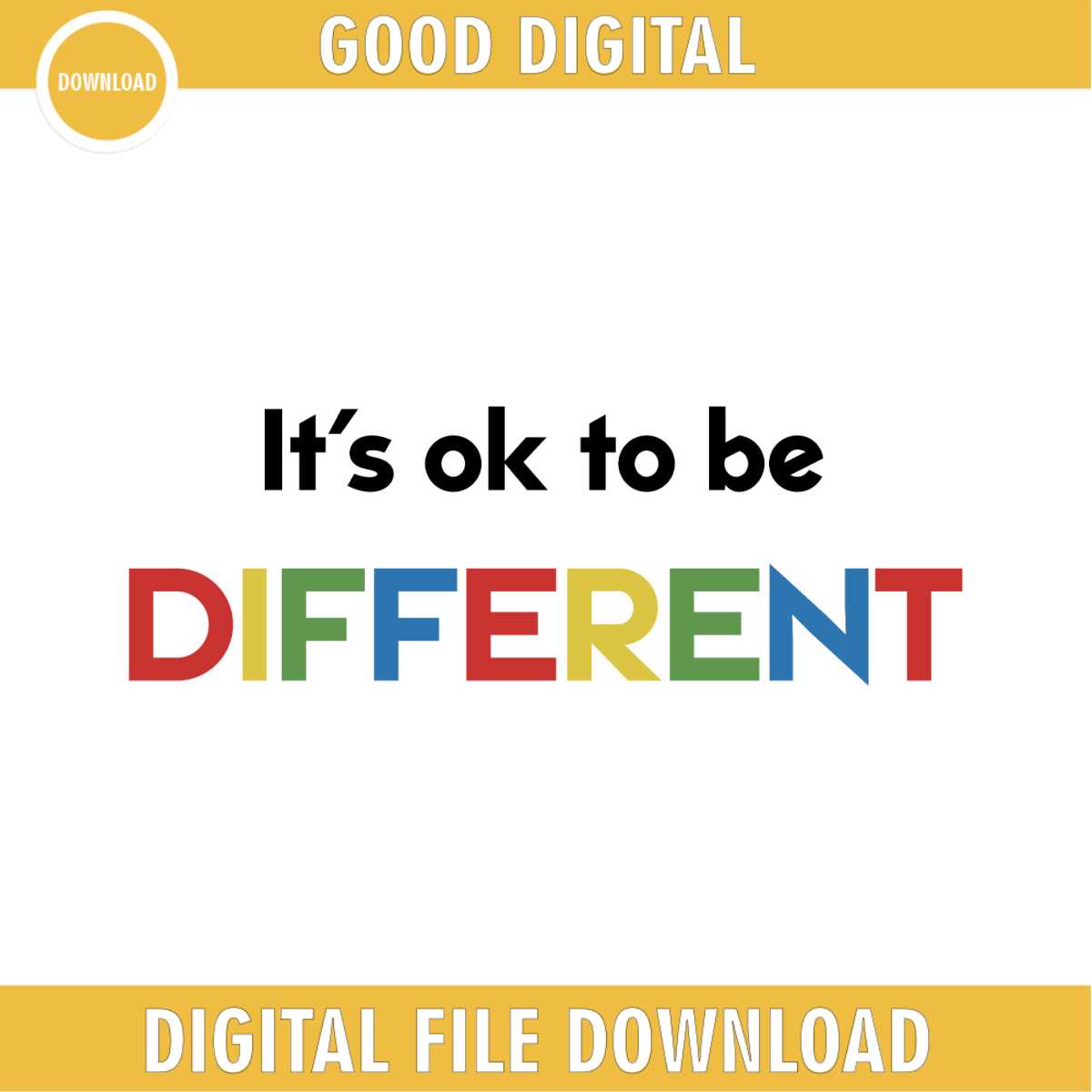 It's Ok To Be Different Autism Quotes SVG | Inspire Uplift