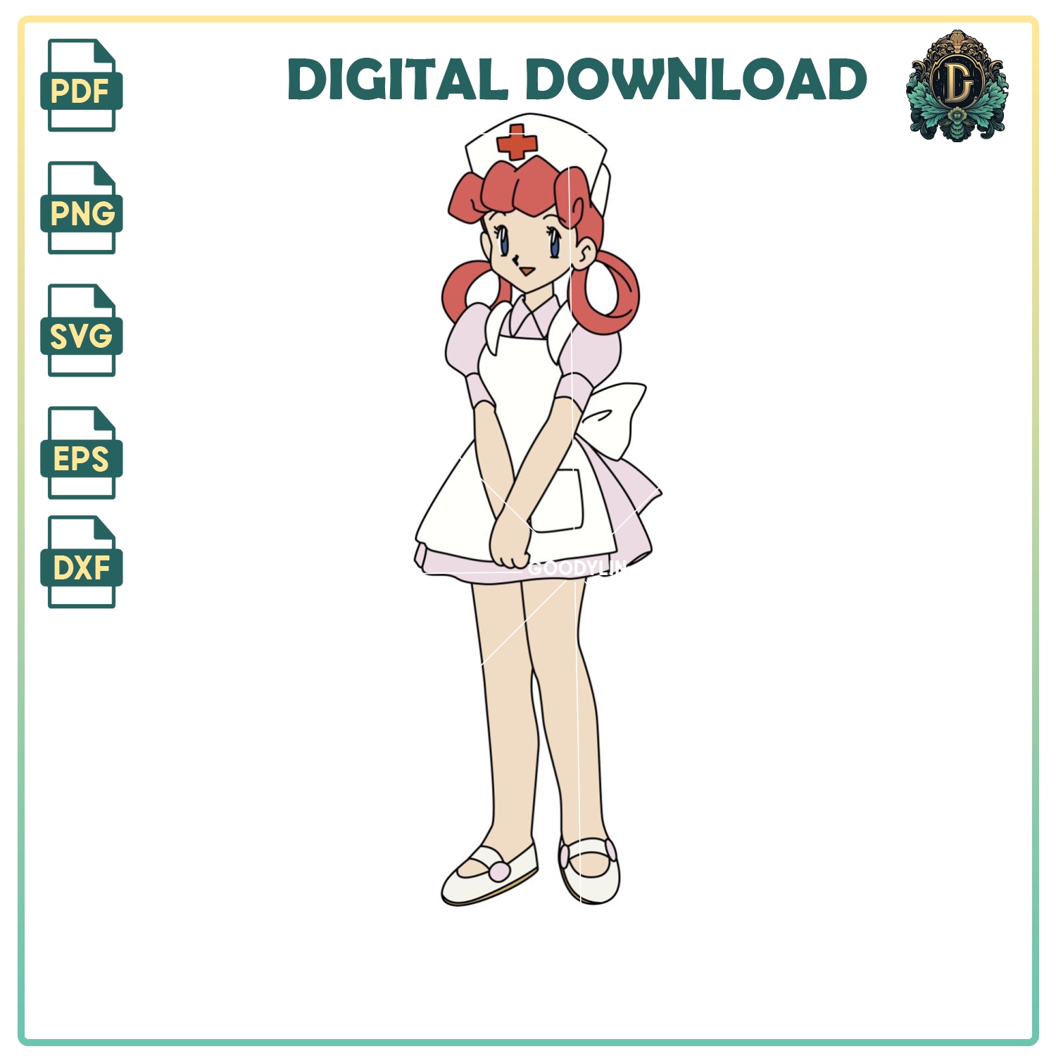Cartoon Characters Pokemon Nurse Joy SVG Cutting Files | Inspire Uplift
