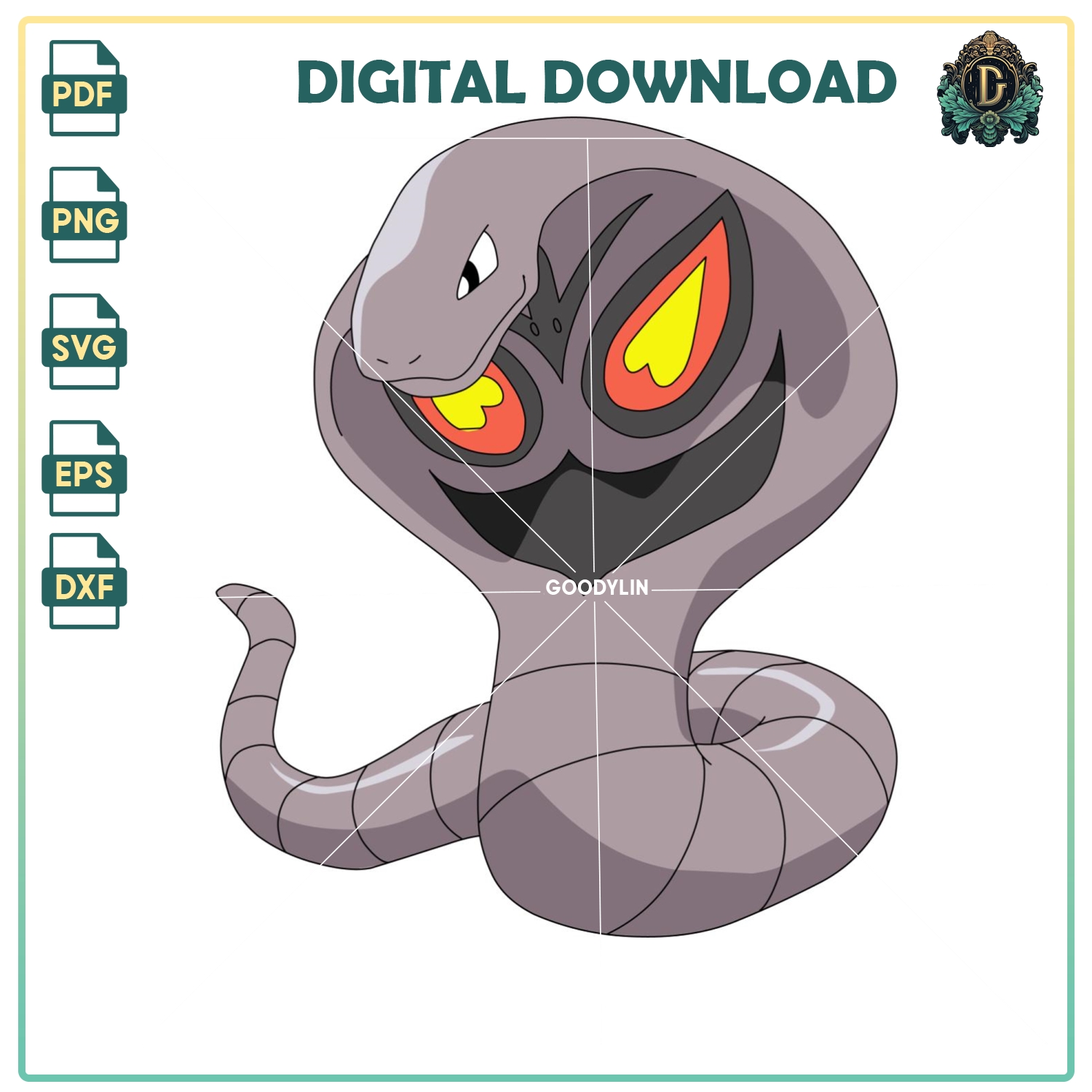 Poison Type Pokemon Arbok Anime SVG | Inspire Uplift