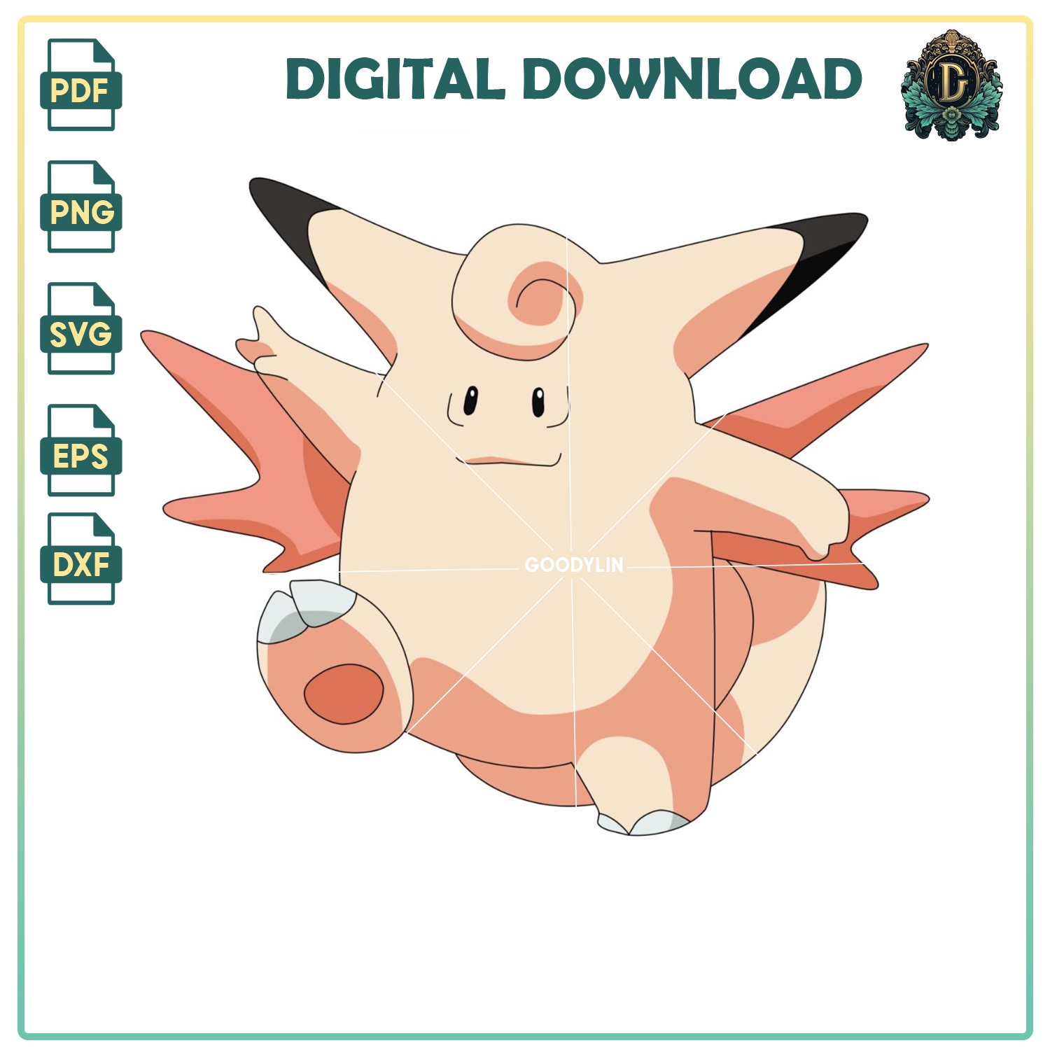 Anime Ash Ketchum Pokemon Clefable Logo SVG - Inspire Uplift