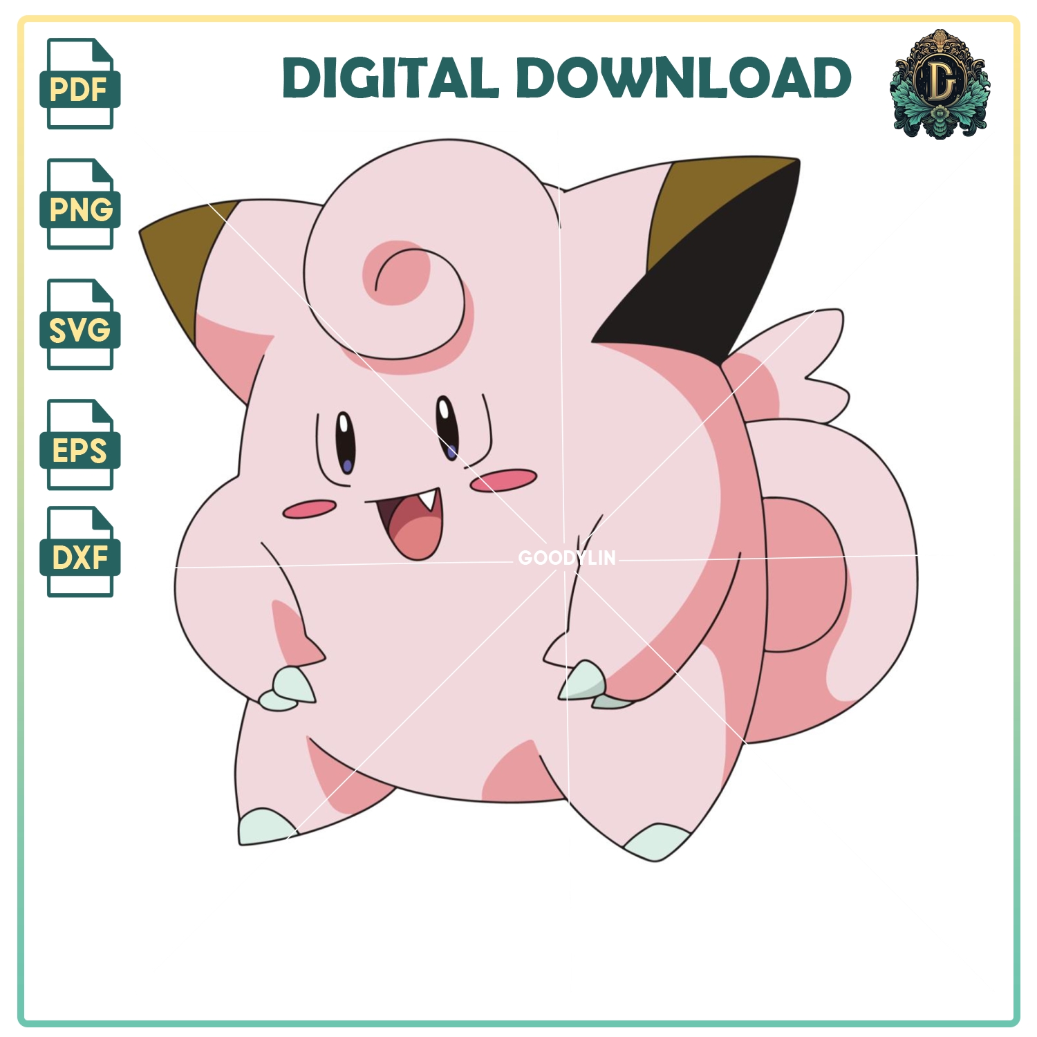 Clefairy Pippi Pokemon Pocket Monster SVG | Inspire Uplift