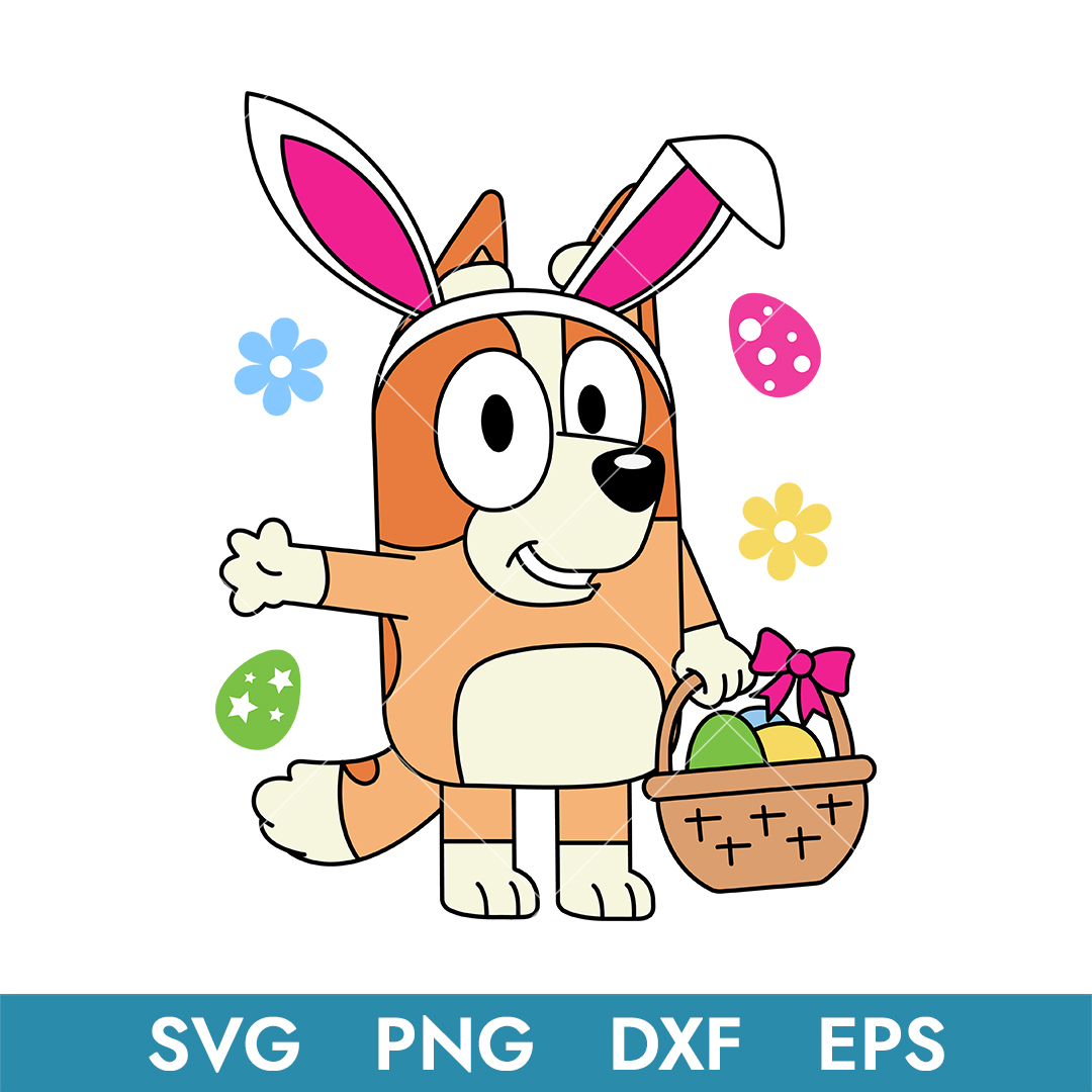 Bluey Bingo Easter Svg, Bluey Easter Svg, Happy Easter, Blue | Inspire ...