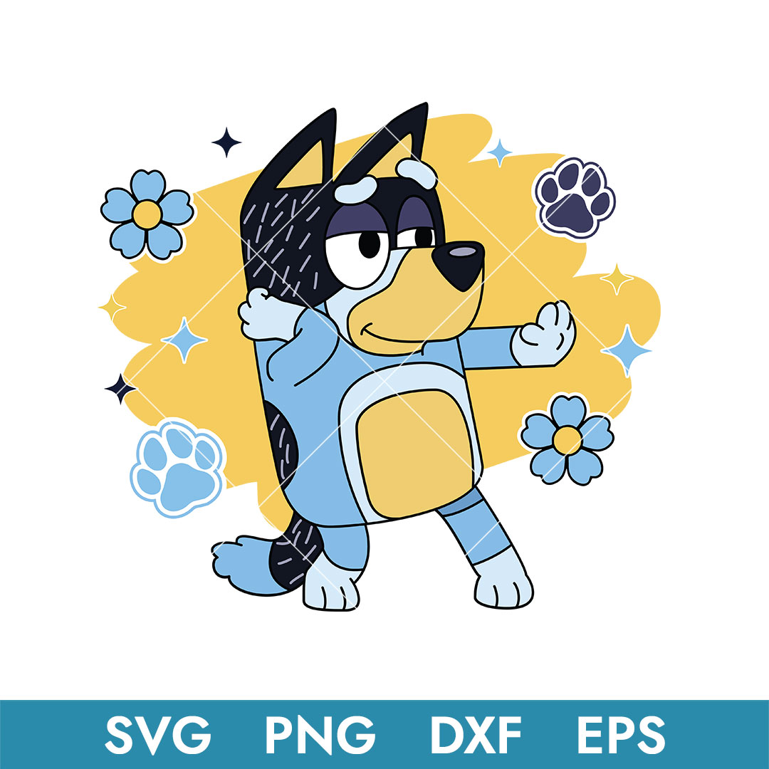 Bandit Daddy Svg, Bluey Svg, Bluey Father's Day Svg - Inspire Uplift