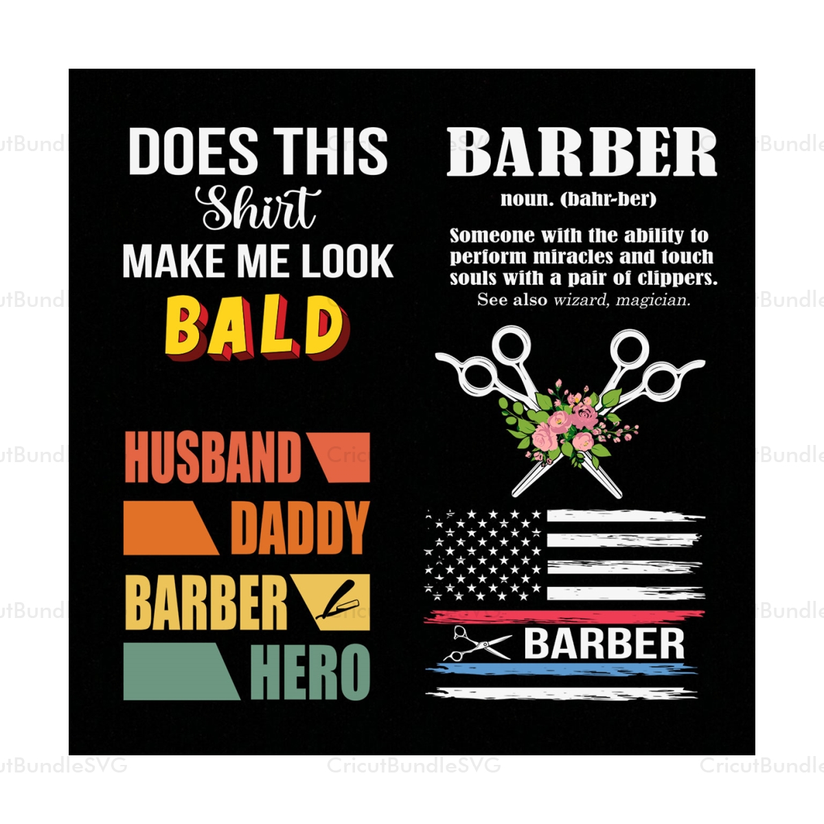 Barber Definition SVG, Husband Daddy Barber Hero SVG, Barber | Inspire ...