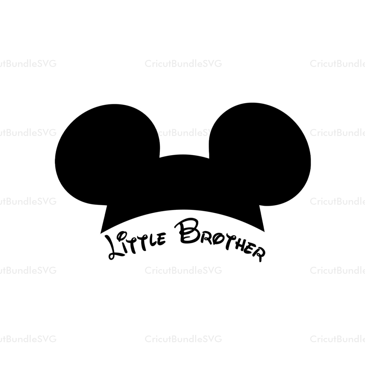 Little Brother Mickey Mouse Ears SVG, Disney Mouse SVG, Disn | Inspire ...