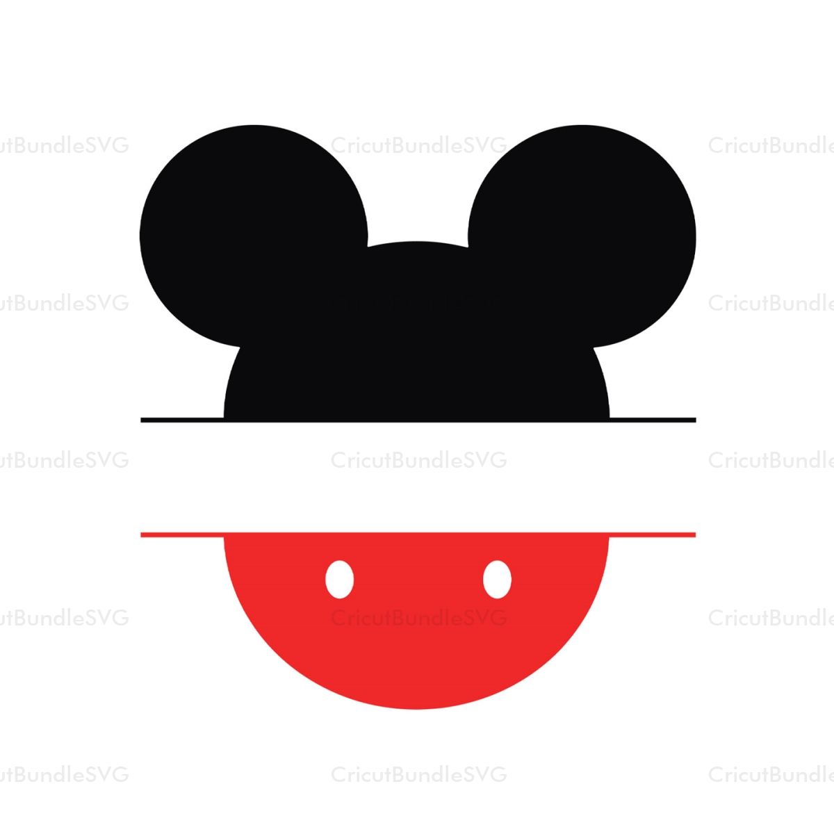 Mickey Mouse Head SVG, Red Black Mouse Head SVG, Disney SVG, | Inspire ...