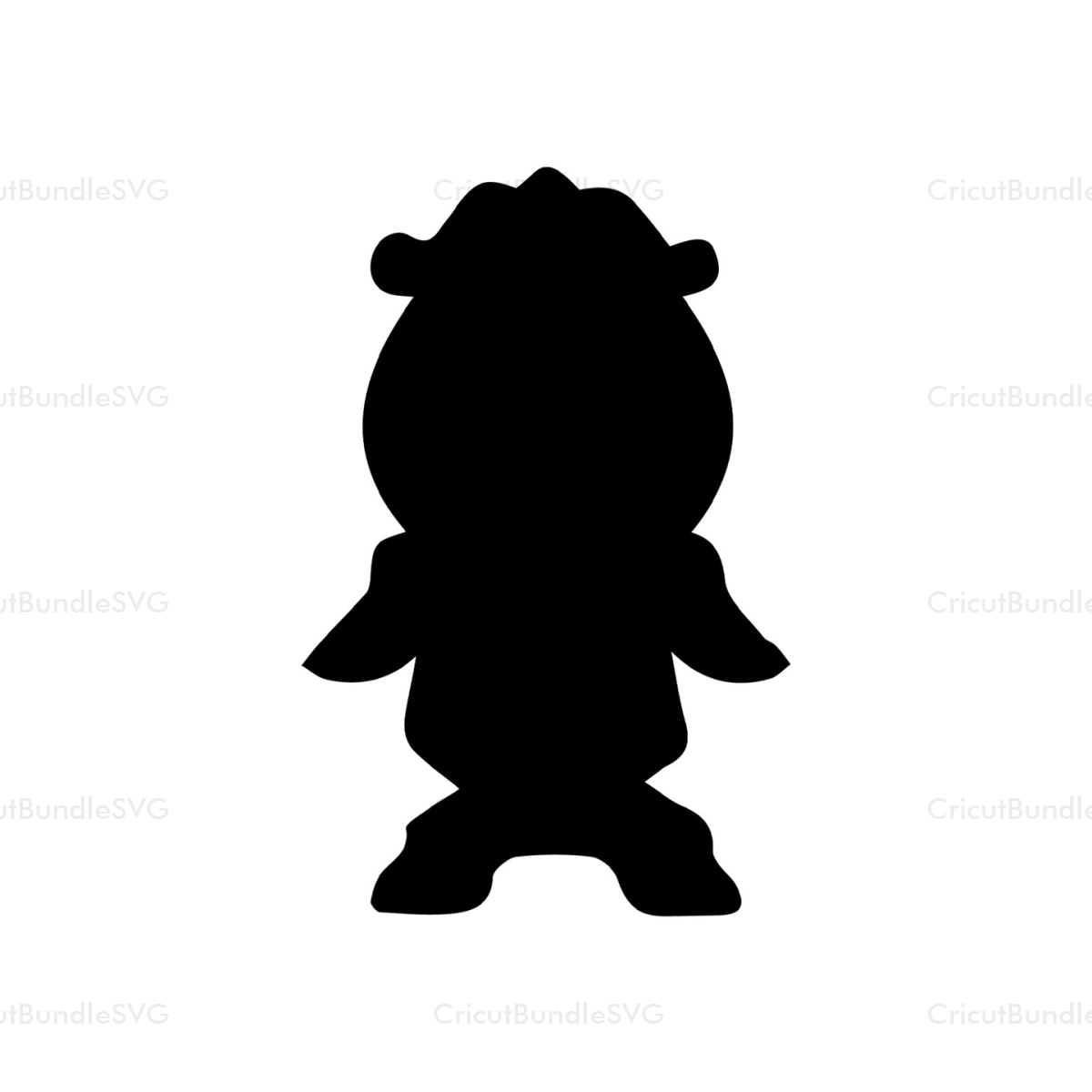 Disney Cogsworth Character Silhouette, Beauty and The Beast | Inspire ...