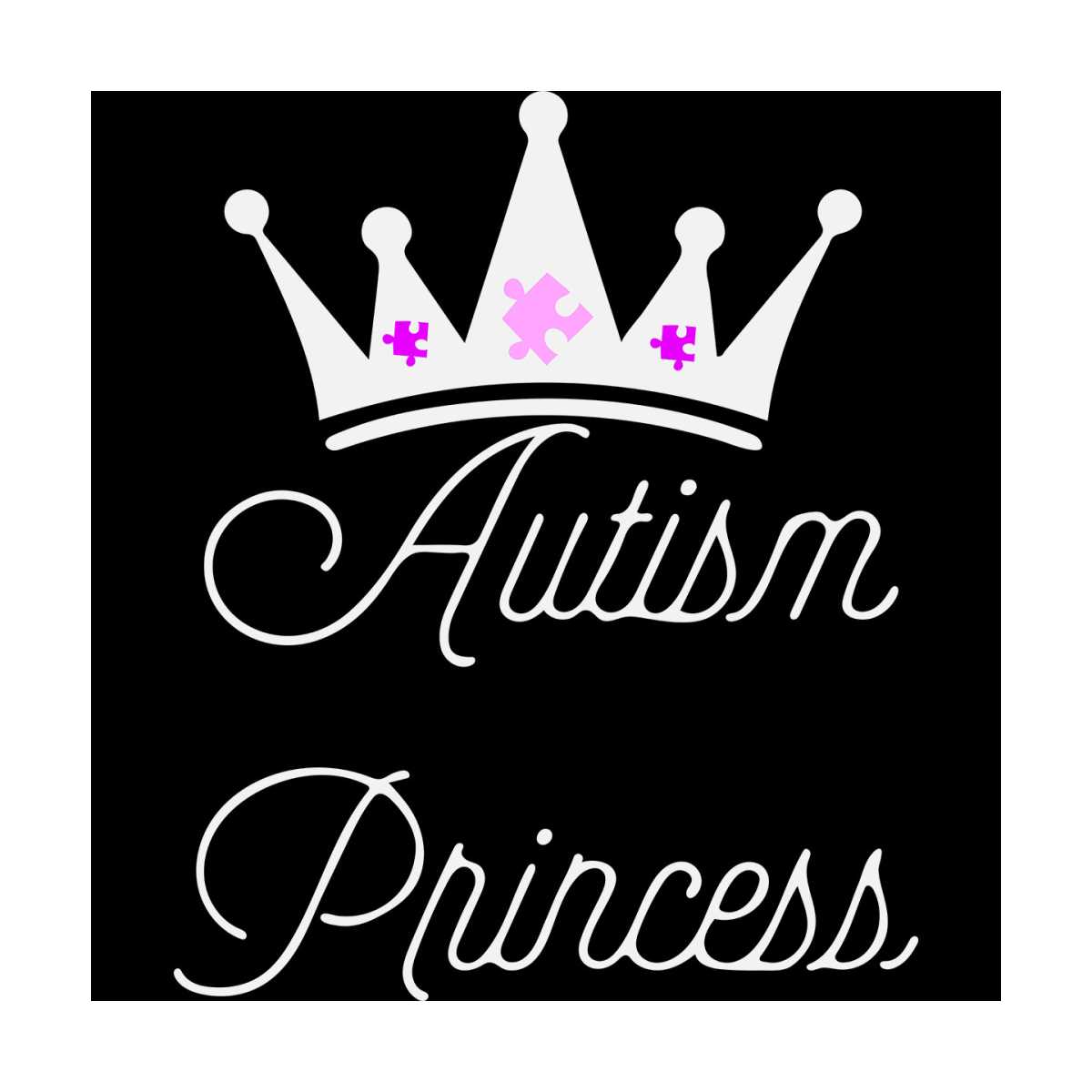 Autism Princess Crown Puzzle PNG - Inspire Uplift