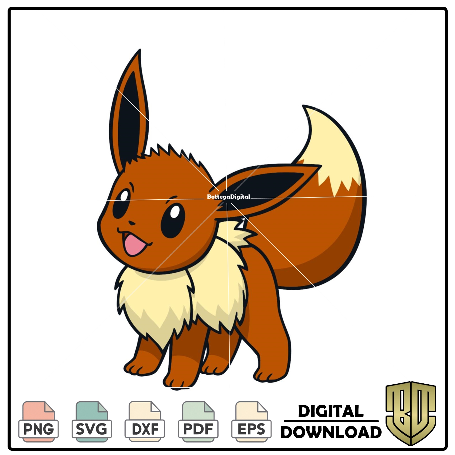 Pokemon Ultra Sun and Moon Eevee Logo SVG | Inspire Uplift