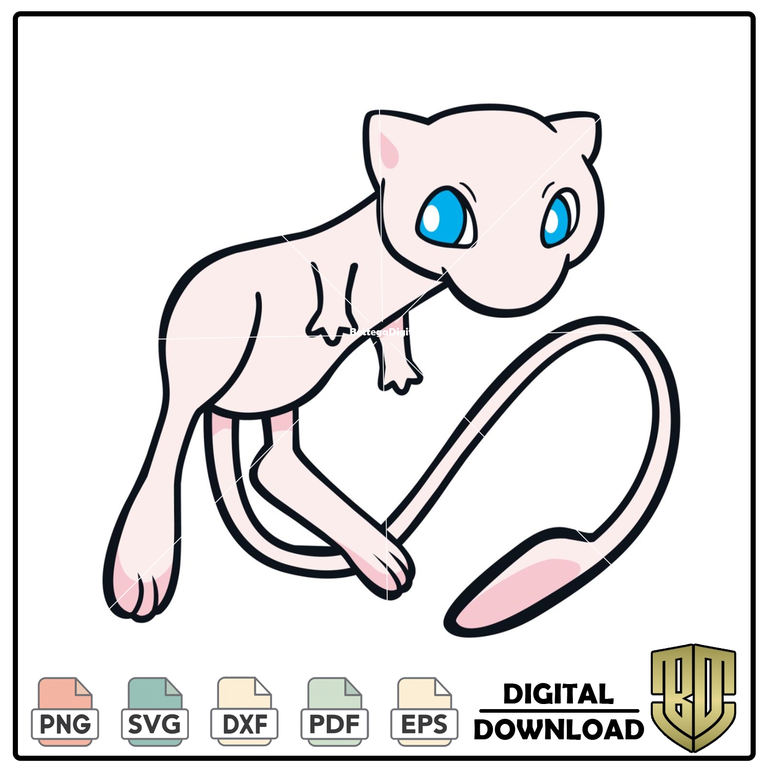 Pokemon Red and Blue Mew Anime Cartoon SVG | Inspire Uplift