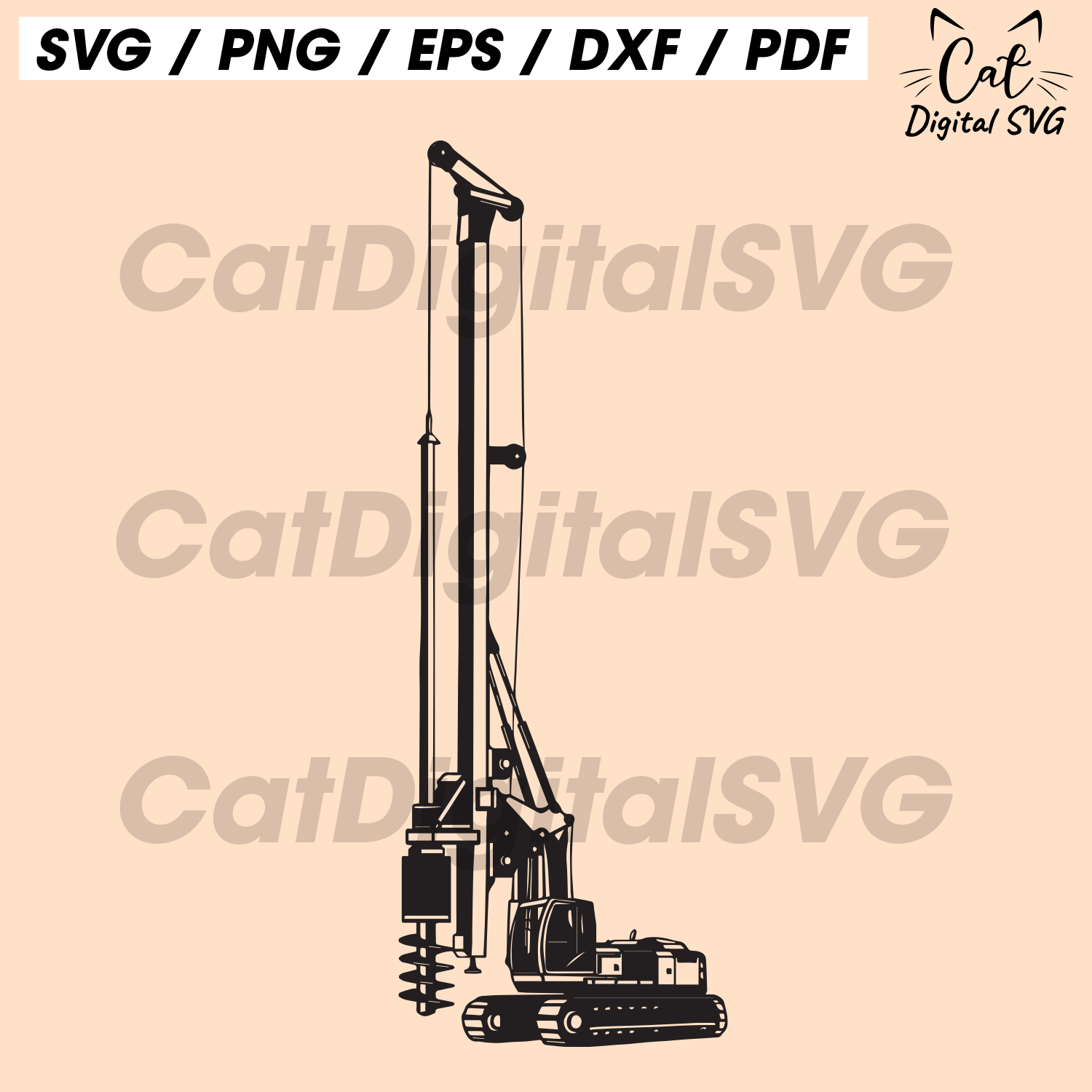 Drilling Rig 3 Svg, Drilling Machine Svg, Heavy Equipment Sv - Inspire ...