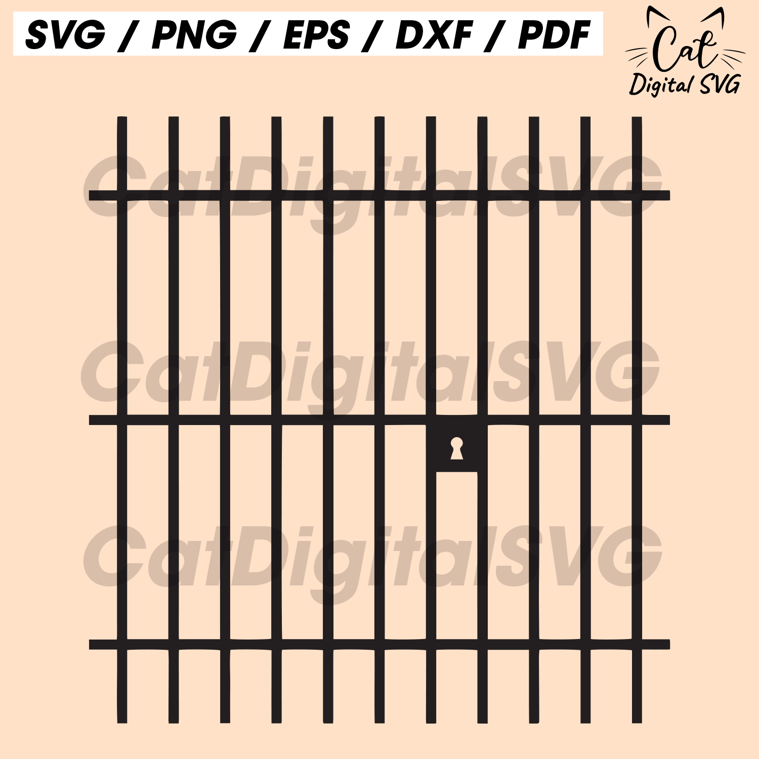 Prison Bars Svg, Jail Bars Svg, Imprisoned, Jailed, Black Ba | Inspire ...