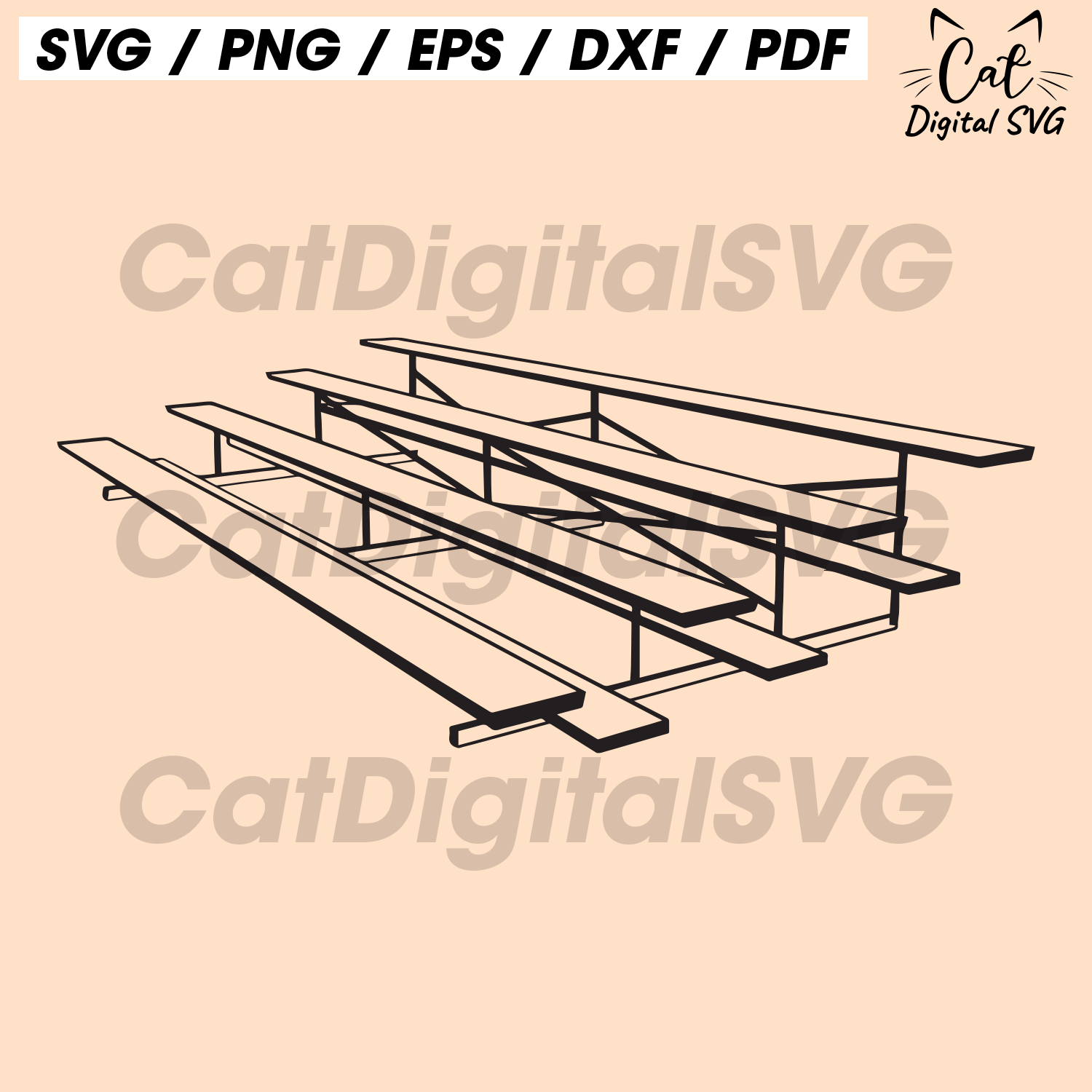 Bleachers 2 SVG, Bleachers SVG, Sport Svg, Stadium Svg, Blea - Inspire ...