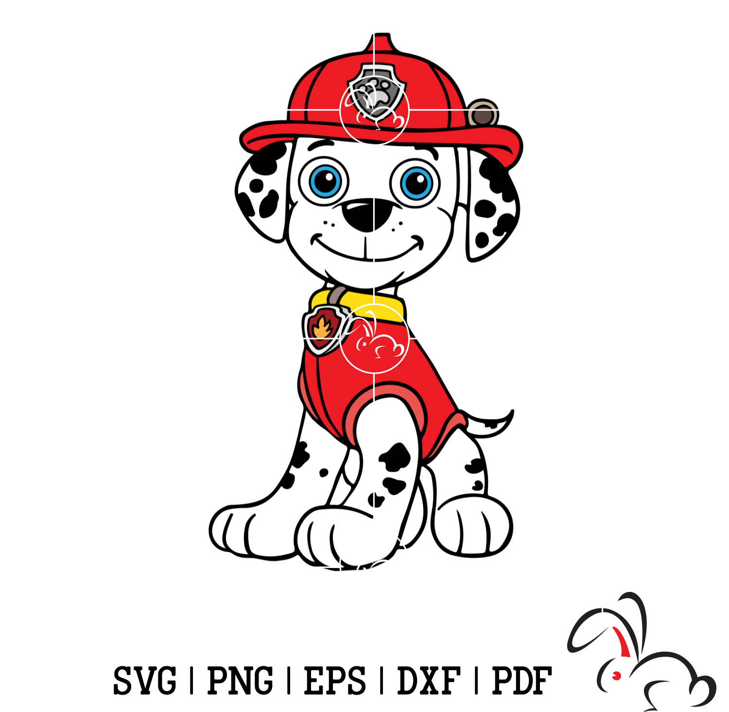 Marshall Paw Patrol svg, Paw patrol Clipart, Cartoon Paw Svg | Inspire ...