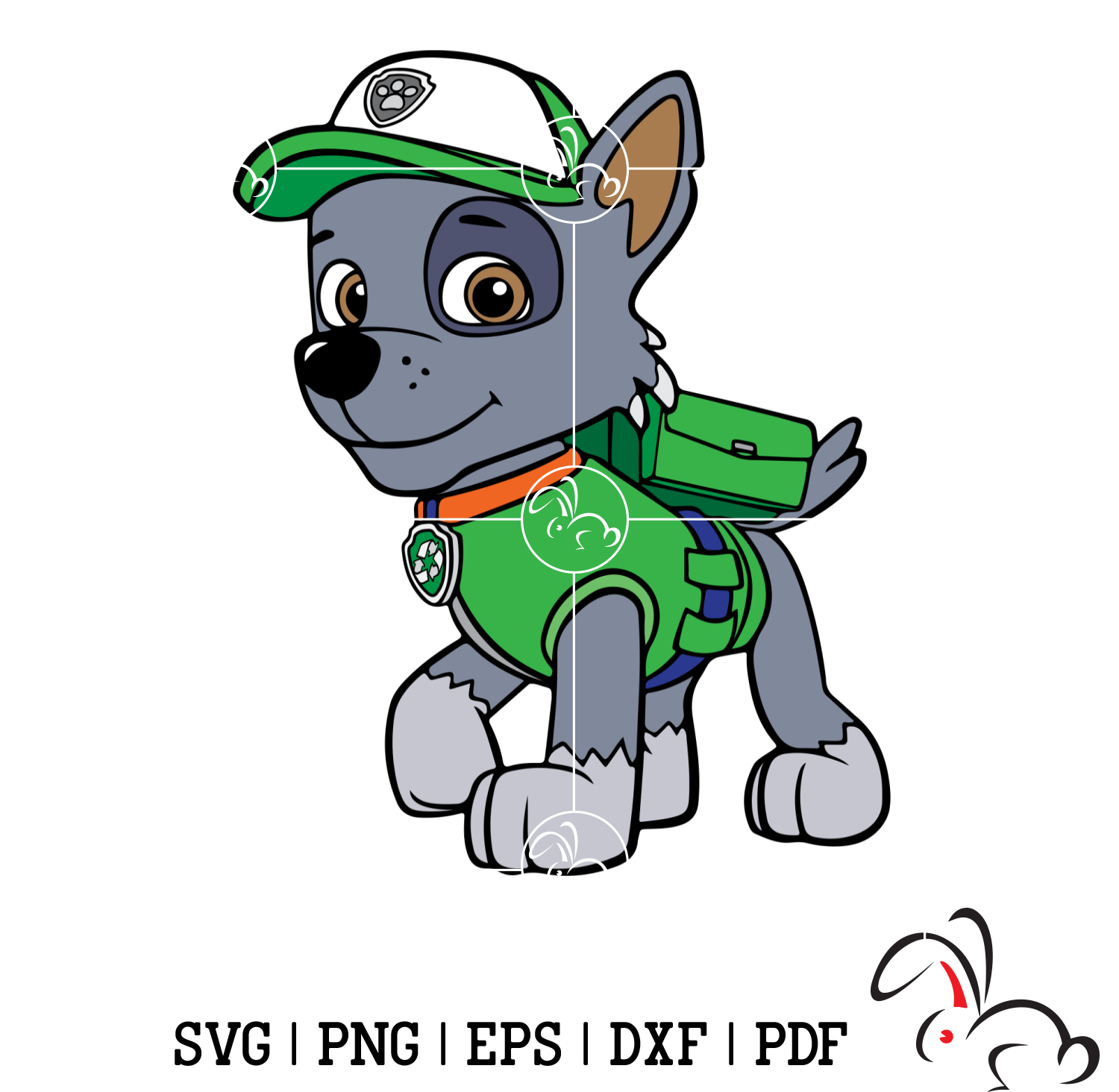 Rocky Paw Patrol svg, Paw patrol Clipart, Cartoon Paw Svg, D | Inspire ...