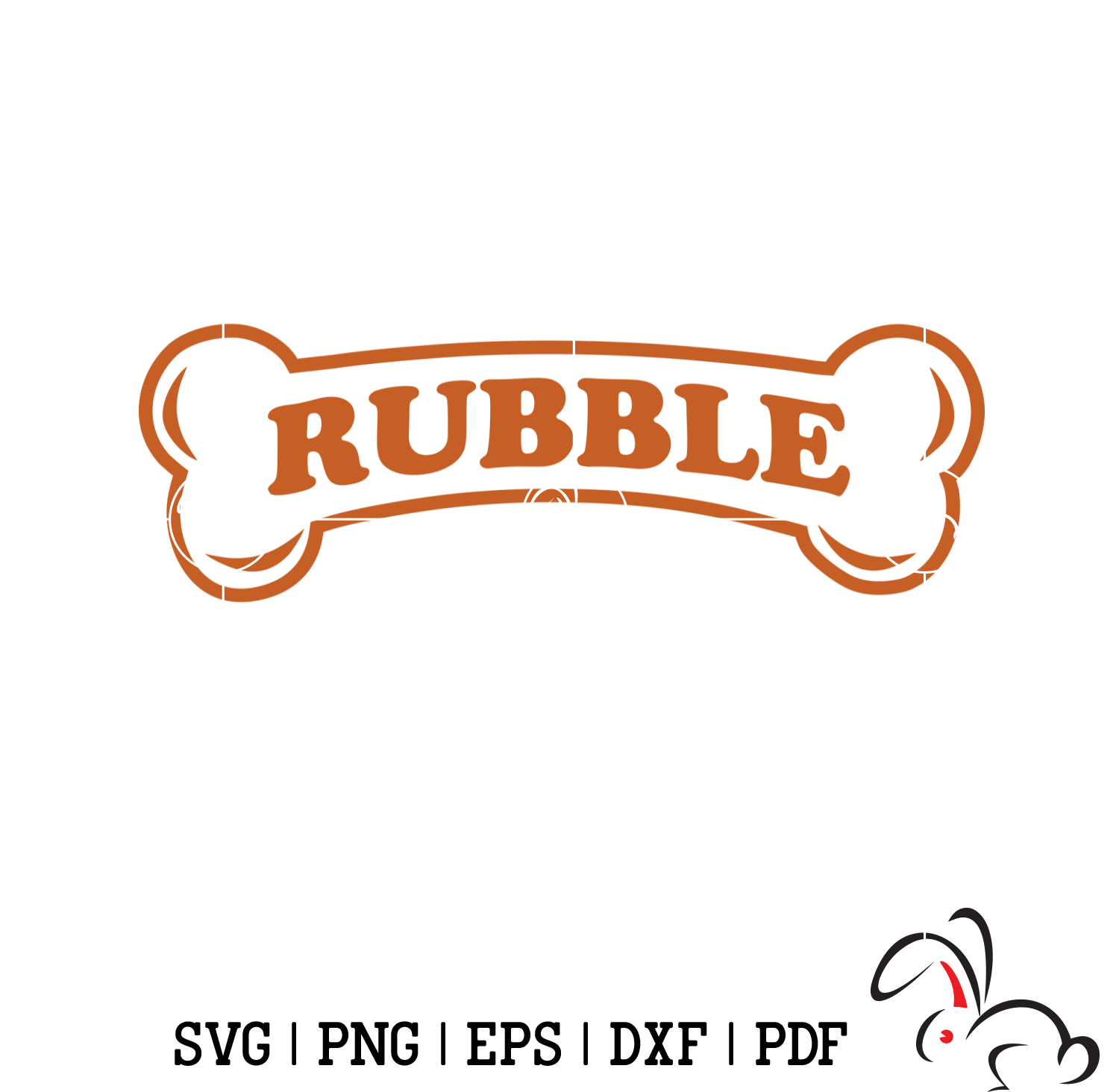 Rubble Bone Paw Patrol svg, Paw patrol Clipart, Cartoon Paw | Inspire ...
