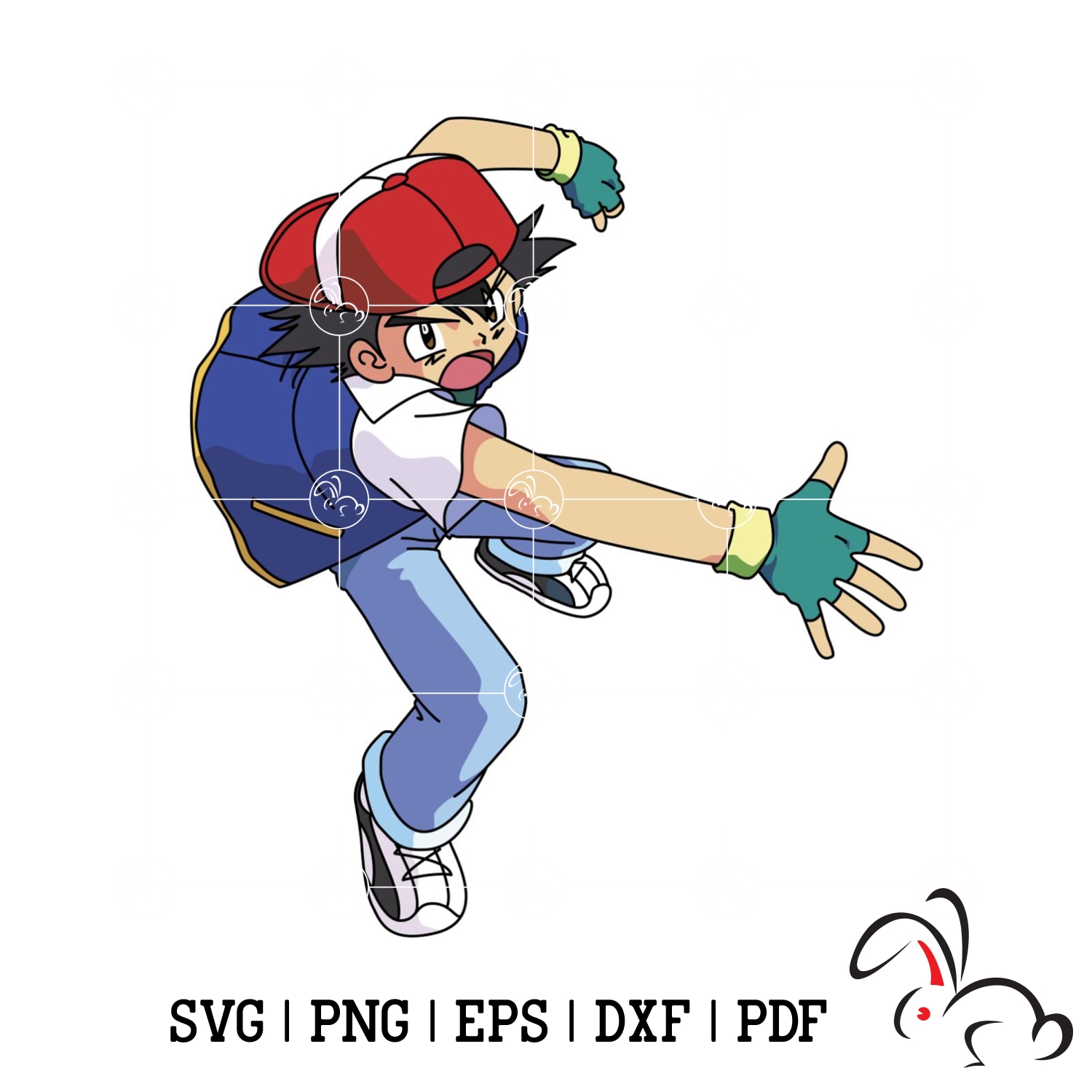 Pokemon Trainer Ash Ketchum Satoshi SVG Cut Files - Inspire Uplift