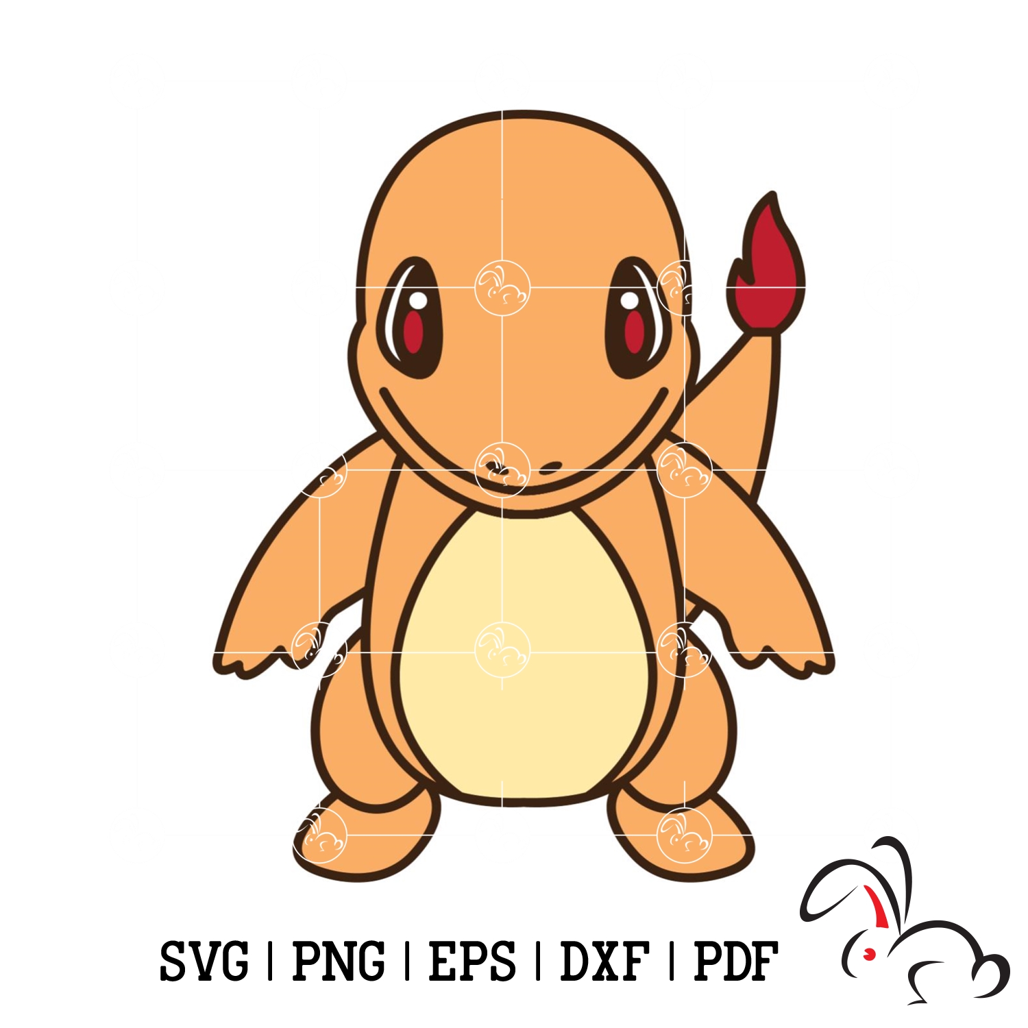 Fire Type Pokemon Hitokage Charmander Anime SVG | Inspire Uplift