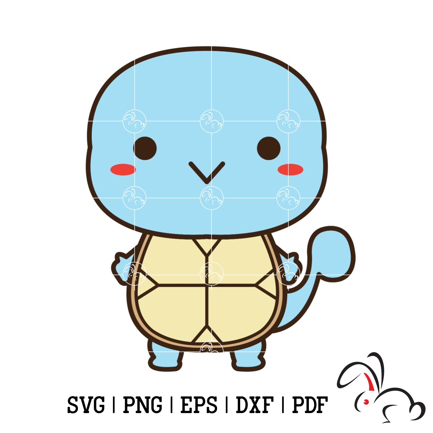 Chibi Anime Pokemon Squirtle SVG | Inspire Uplift