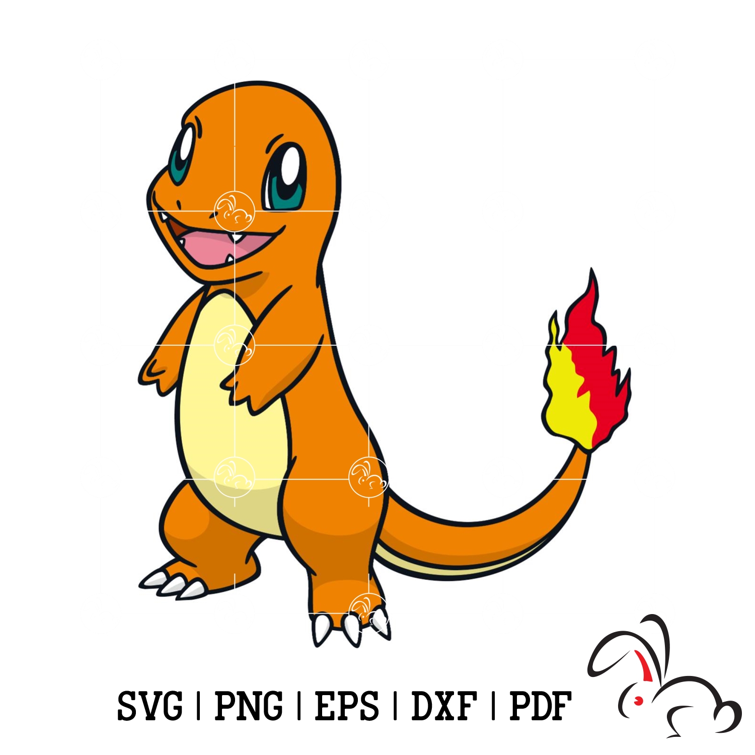 Smile Pokemon Charmander Anime Cartoon SVG | Inspire Uplift