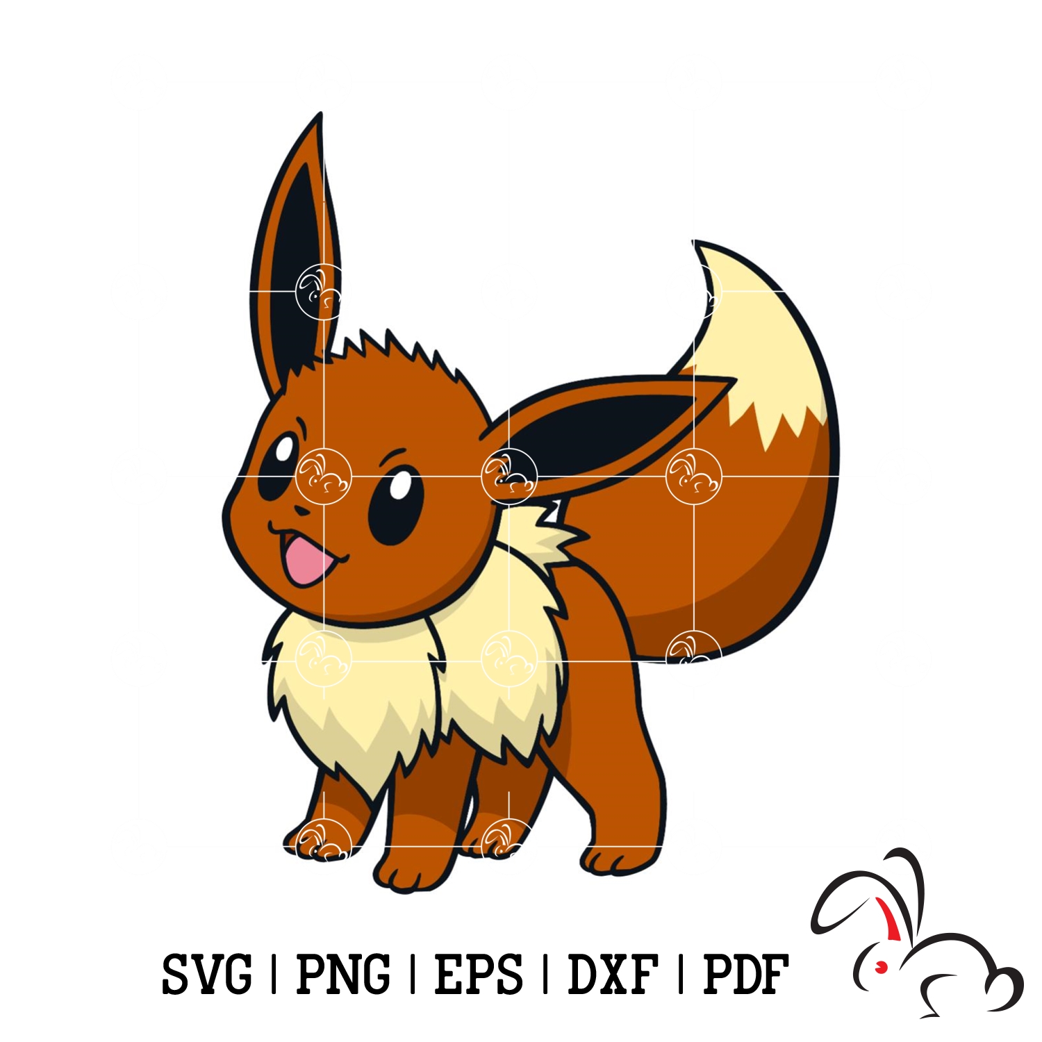 Pokemon Ultra Sun and Moon Eevee Logo SVG | Inspire Uplift