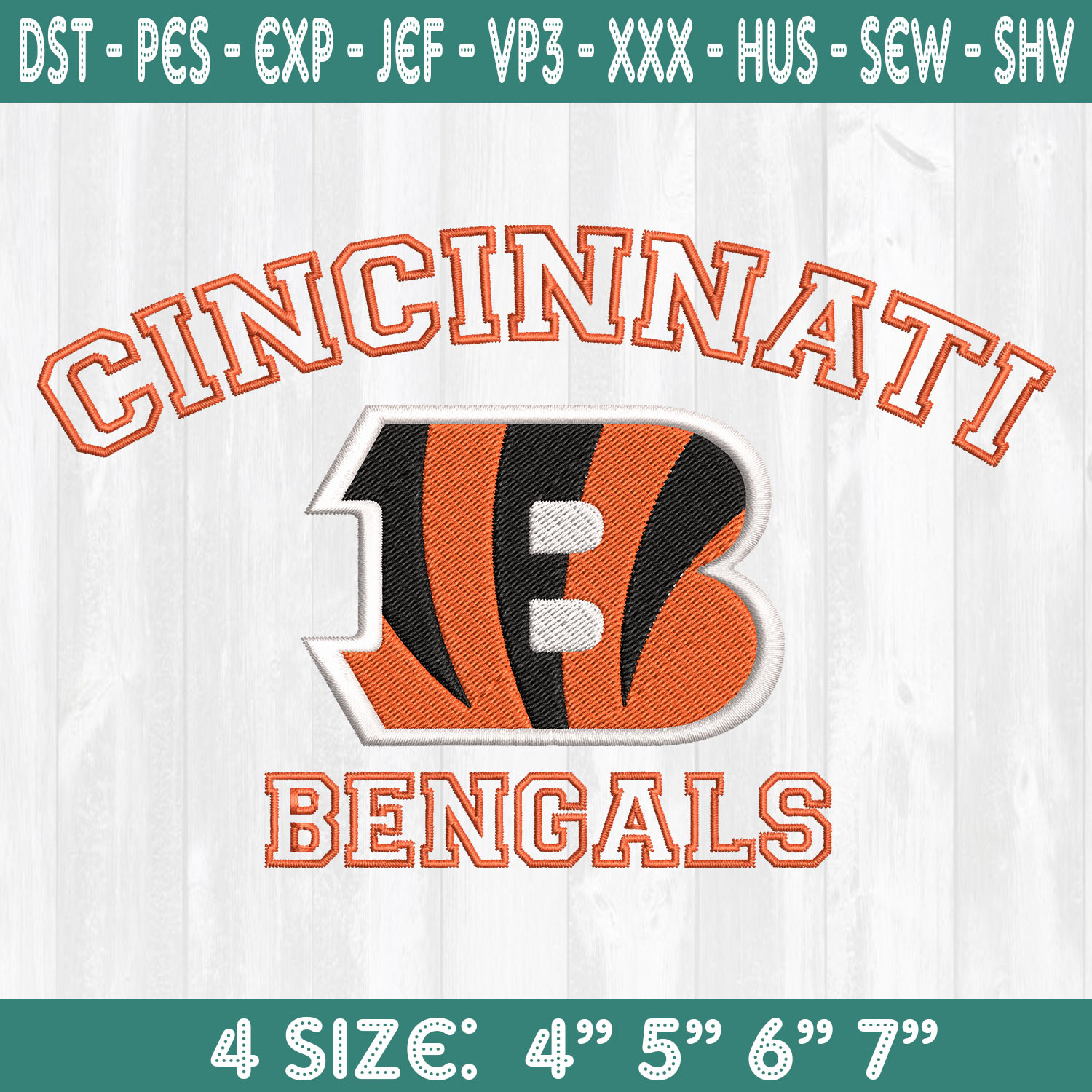 Cincinnati Bengals Embroidery Designs, Football Logo Embroid | Inspire ...