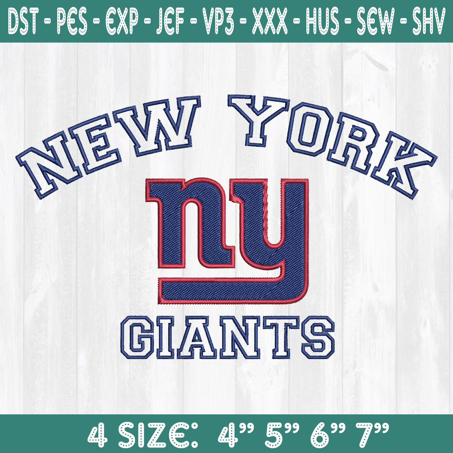 New York Giants Embroidery Designs, Football Logo Embroidery | Inspire ...