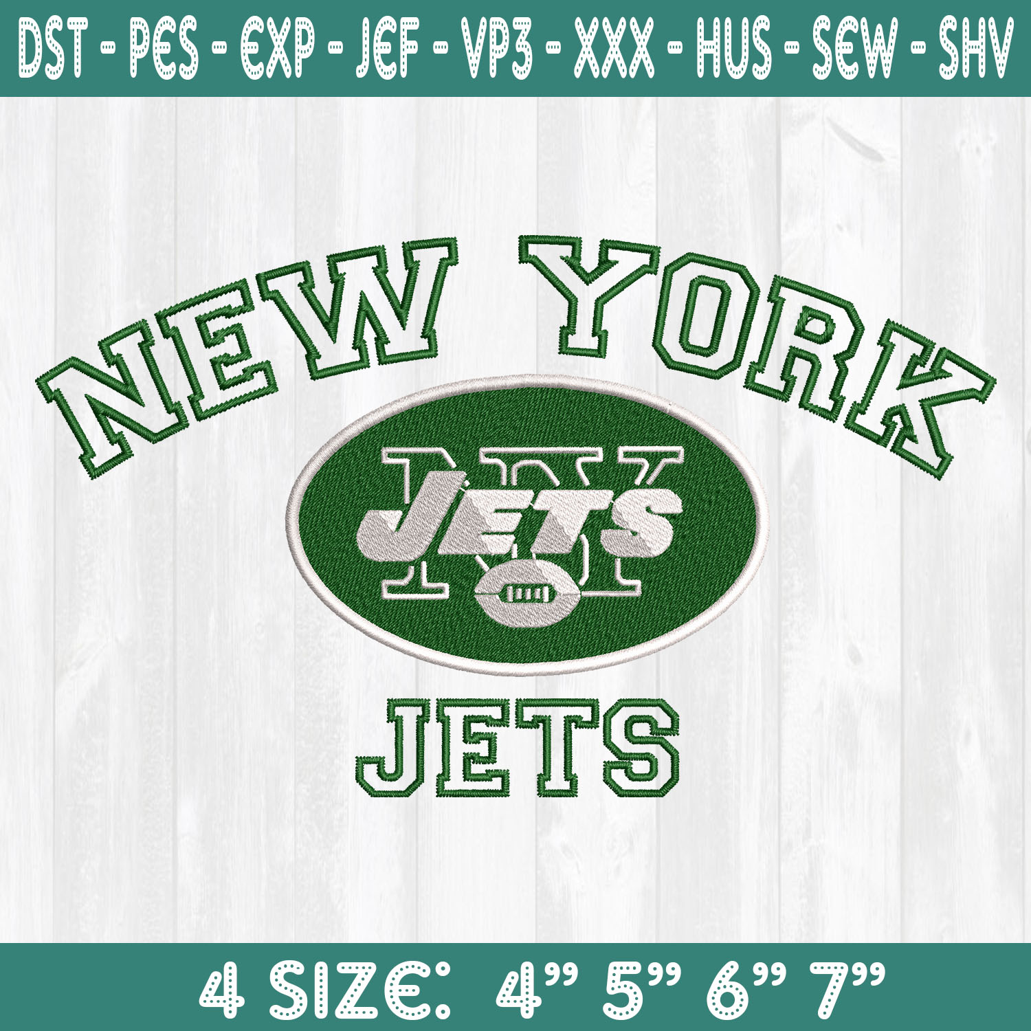 New York Jets Embroidery Designs, Football Logo Embroidery D | Inspire ...