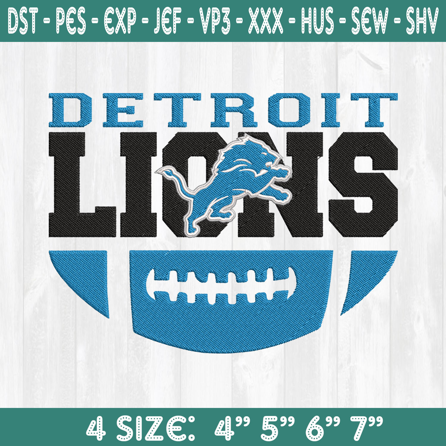 Detroit Lions Embroidery Designs, NFL Logo Embroidery Design | Inspire ...