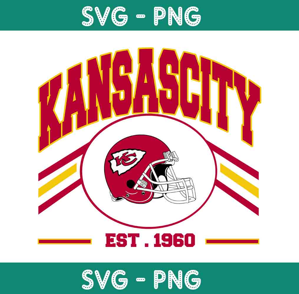 Kansas City est 1960 Svg, Kansas Chiefs Logo Svg, NFL Logo S | Inspire ...