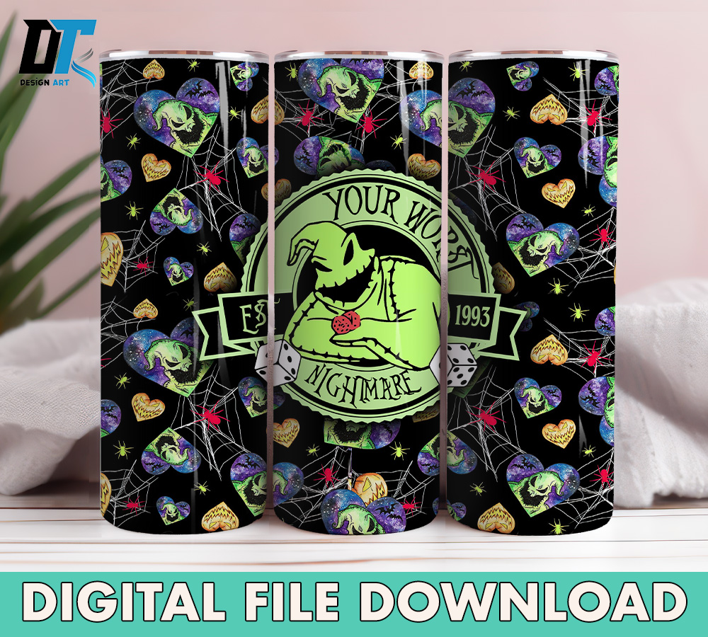 Cartoon Halloween Tumbler Wrap, 20oz Skinny Tumble Wrap, Sca | Inspire ...